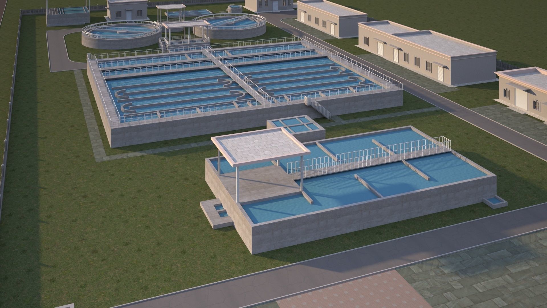Small sewage treatment plant 3D model | CGTrader