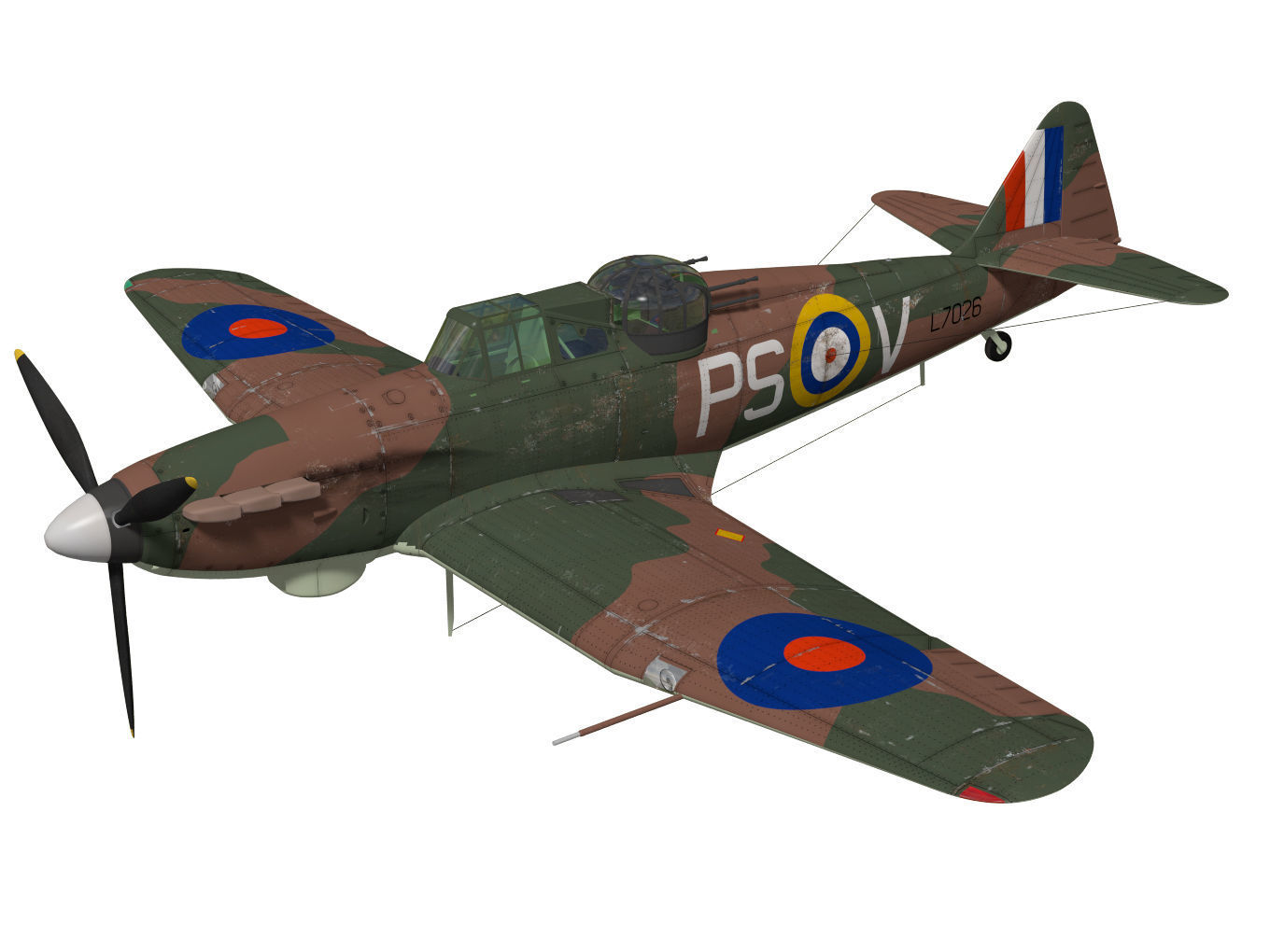 Boulton Paul Defiant Mk1 3D model | CGTrader