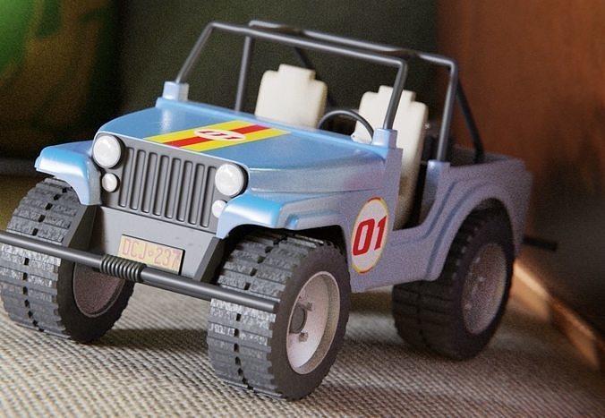 Plastic Toy Car 3D model | CGTrader
