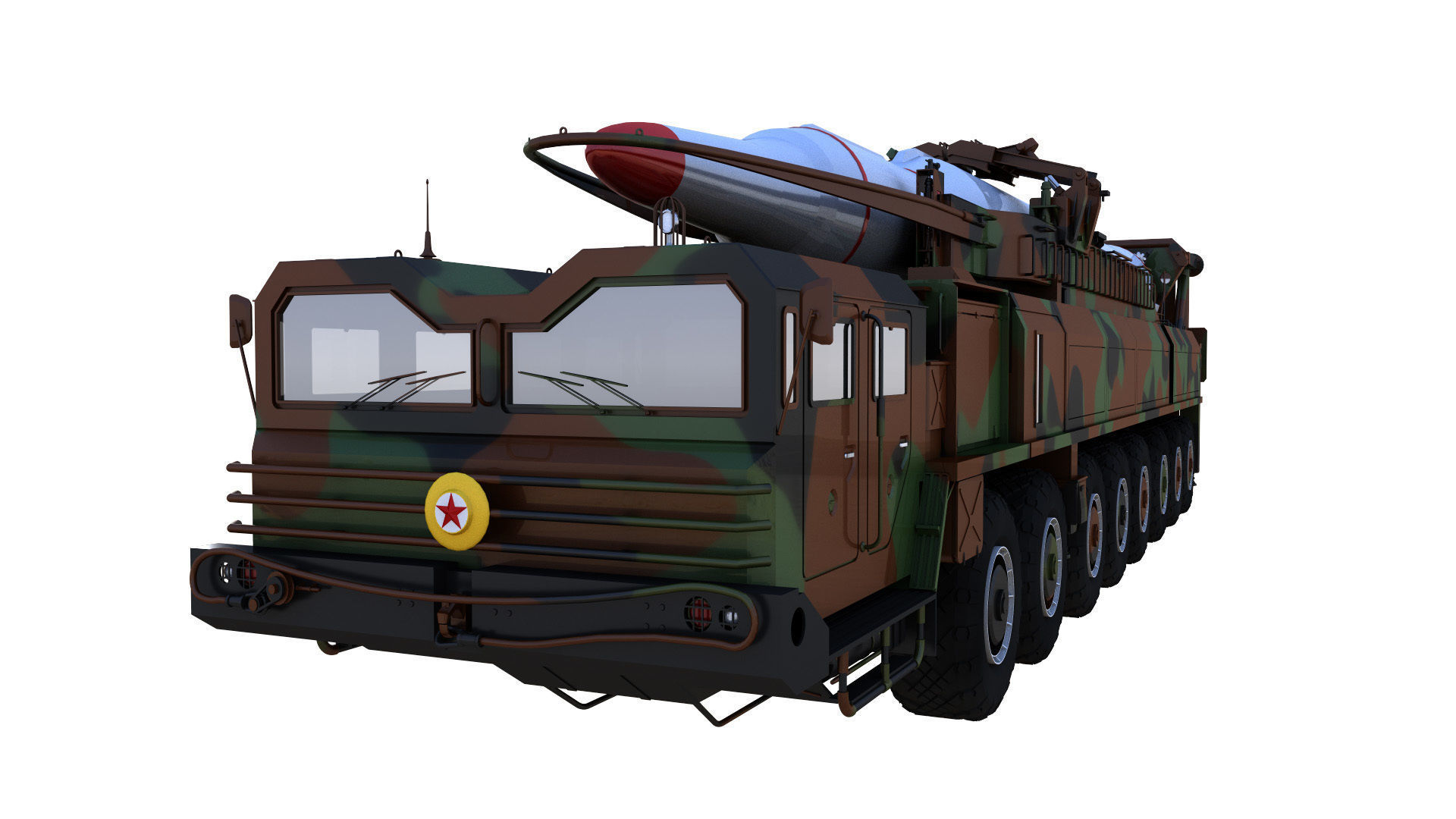 Hwaseong13 Missile launch vehicle 3D model | CGTrader