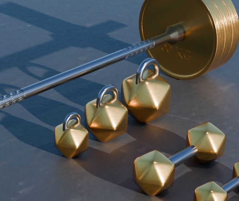 Gym weights 3D model | CGTrader