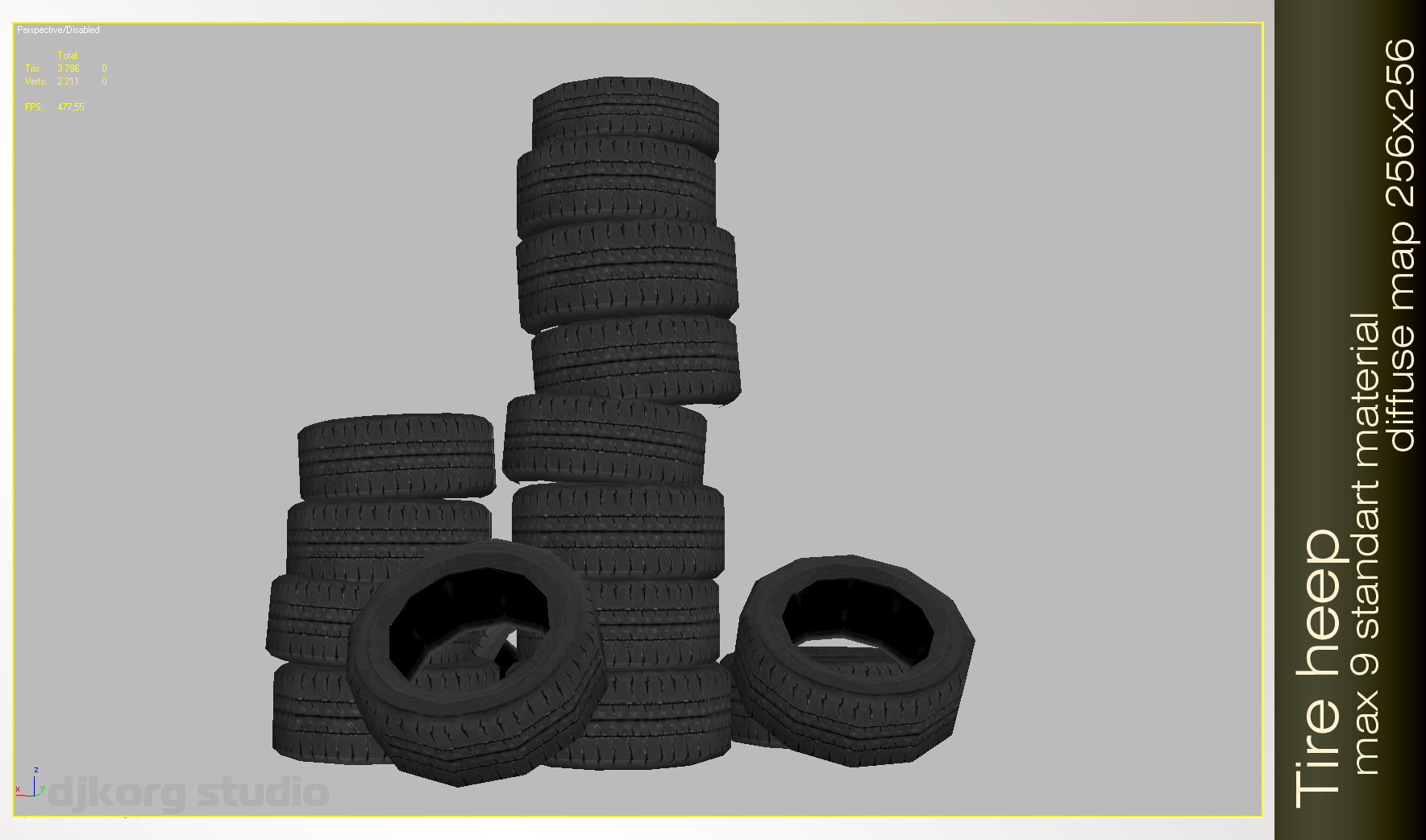 3D model Lowpoly Tires Stack VR / AR / low-poly | CGTrader