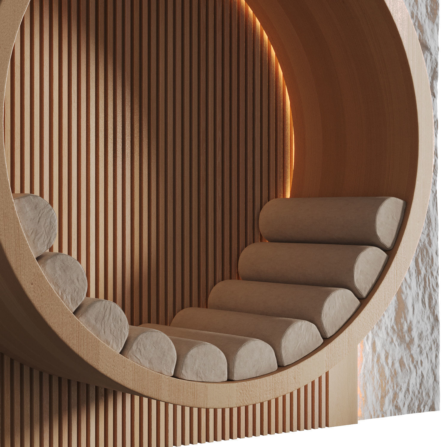 Round lounge zone 3D model | CGTrader