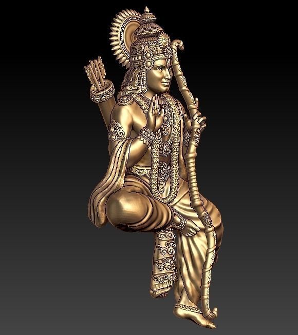 Shree ram Idol 3D model 3D printable | CGTrader