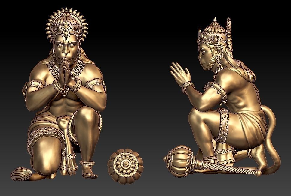 Hanuman Ji 3D model 3D printable | CGTrader