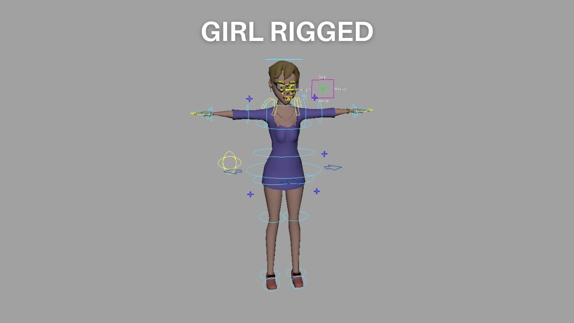 Free Rigged Girl free VR / AR / low-poly 3D model rigged | CGTrader
