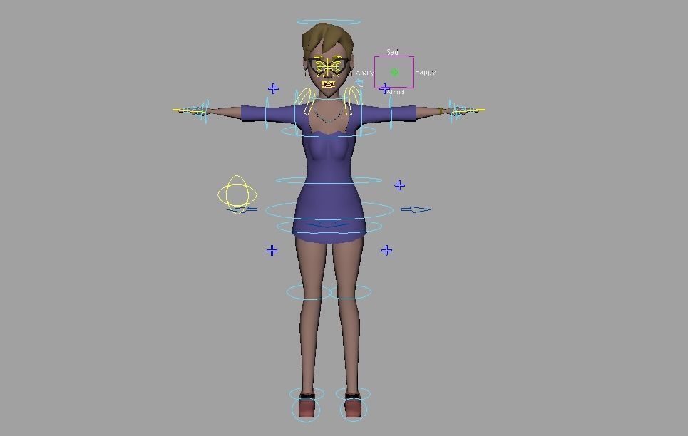 Free Rigged Girl free VR / AR / low-poly 3D model rigged | CGTrader