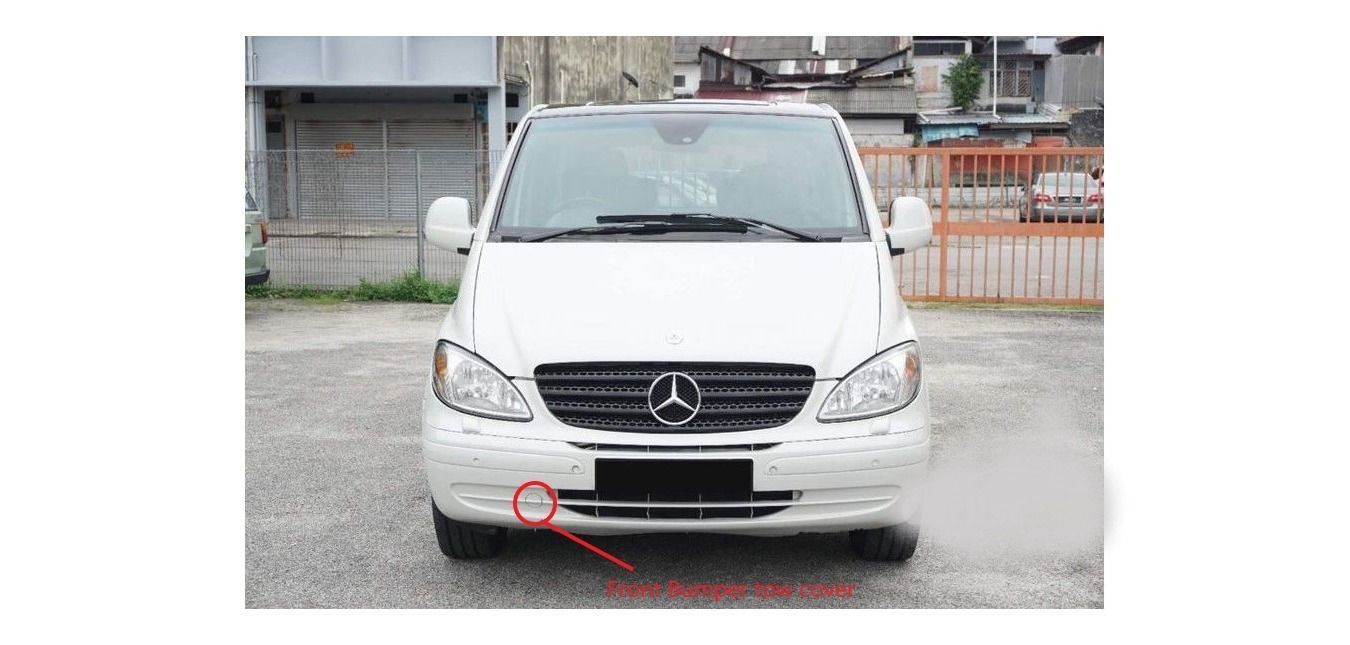 Mercedes Vito Front Bumper Tow Cover 3D model 3D printable | CGTrader