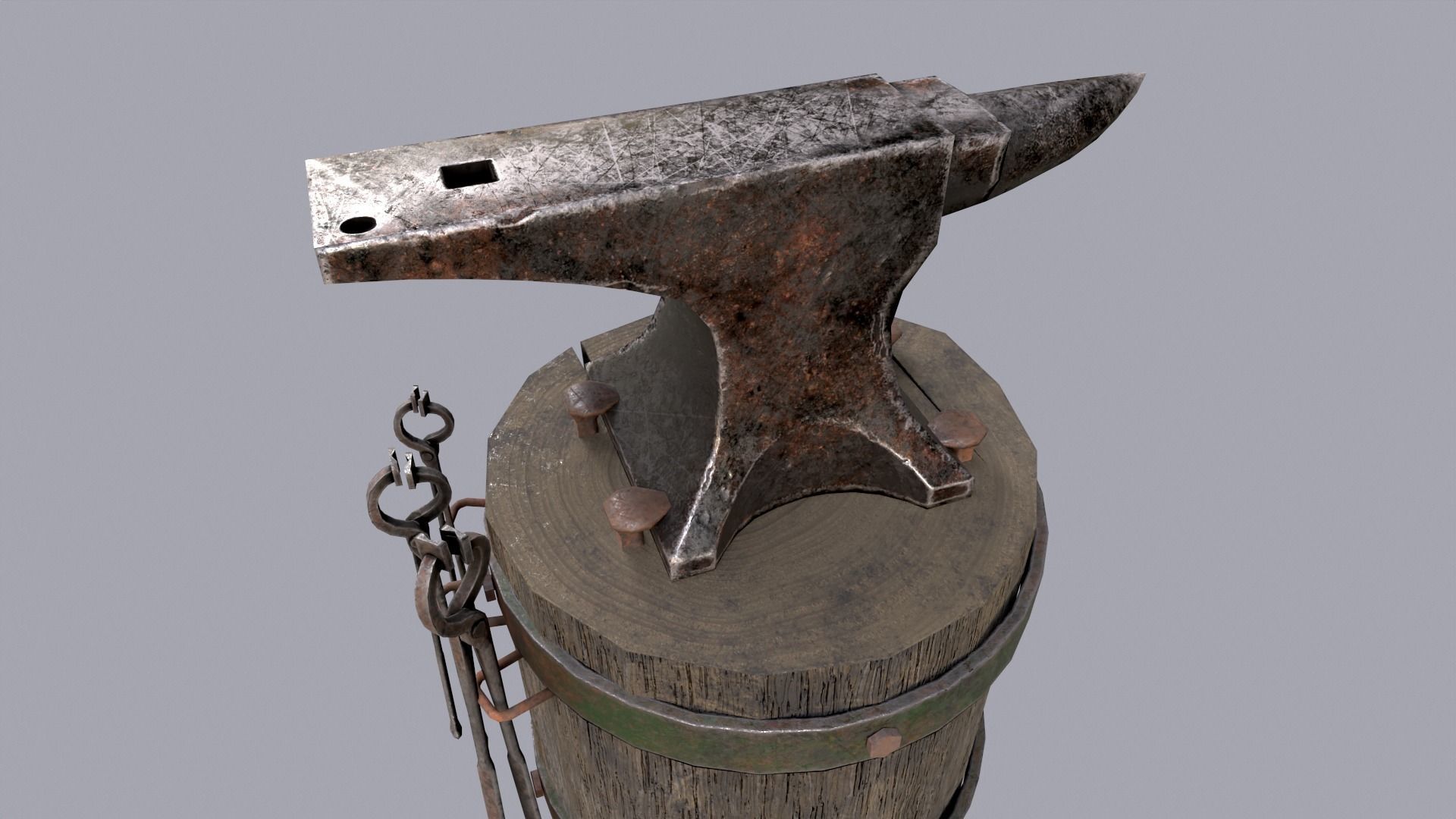 3D model Anvil and tools VR / AR / low-poly | CGTrader