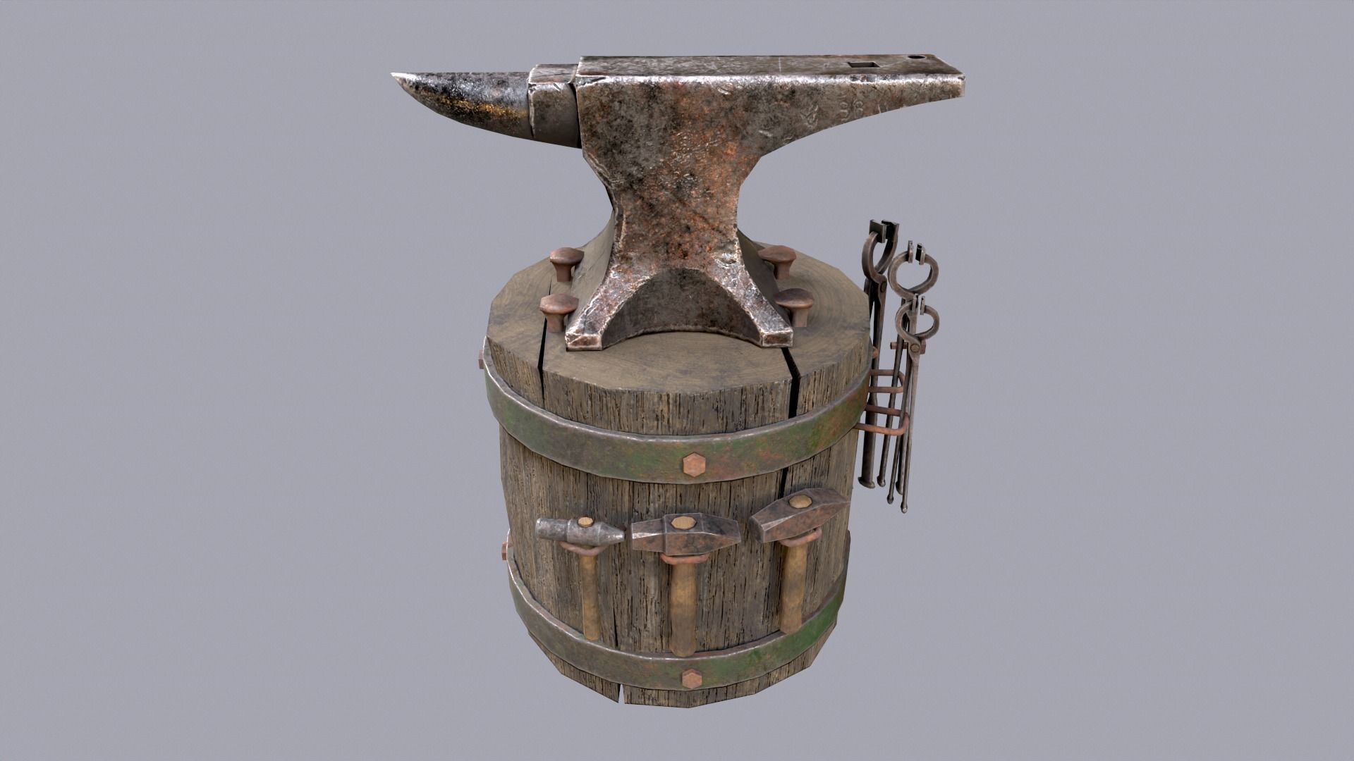 3D model Anvil and tools VR / AR / low-poly | CGTrader