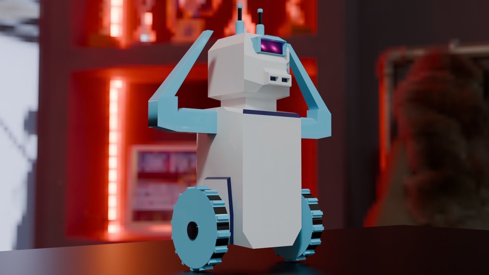 Robo 3D Model - Blender Cycles Render free VR / AR / low-poly 3D model ...