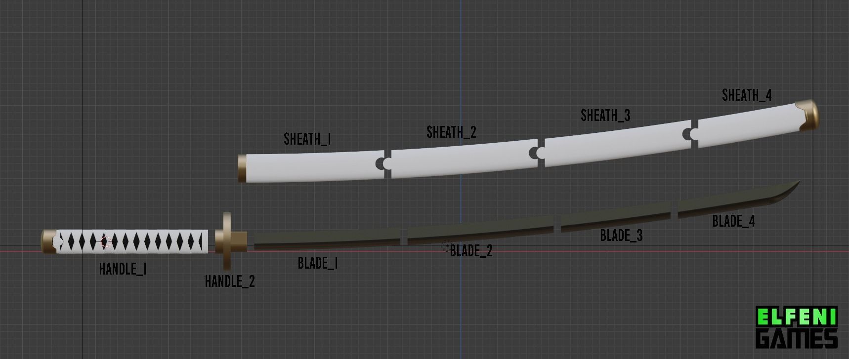 One piece - Zoros Wado Ichimonji sword - live action version 3D model ...