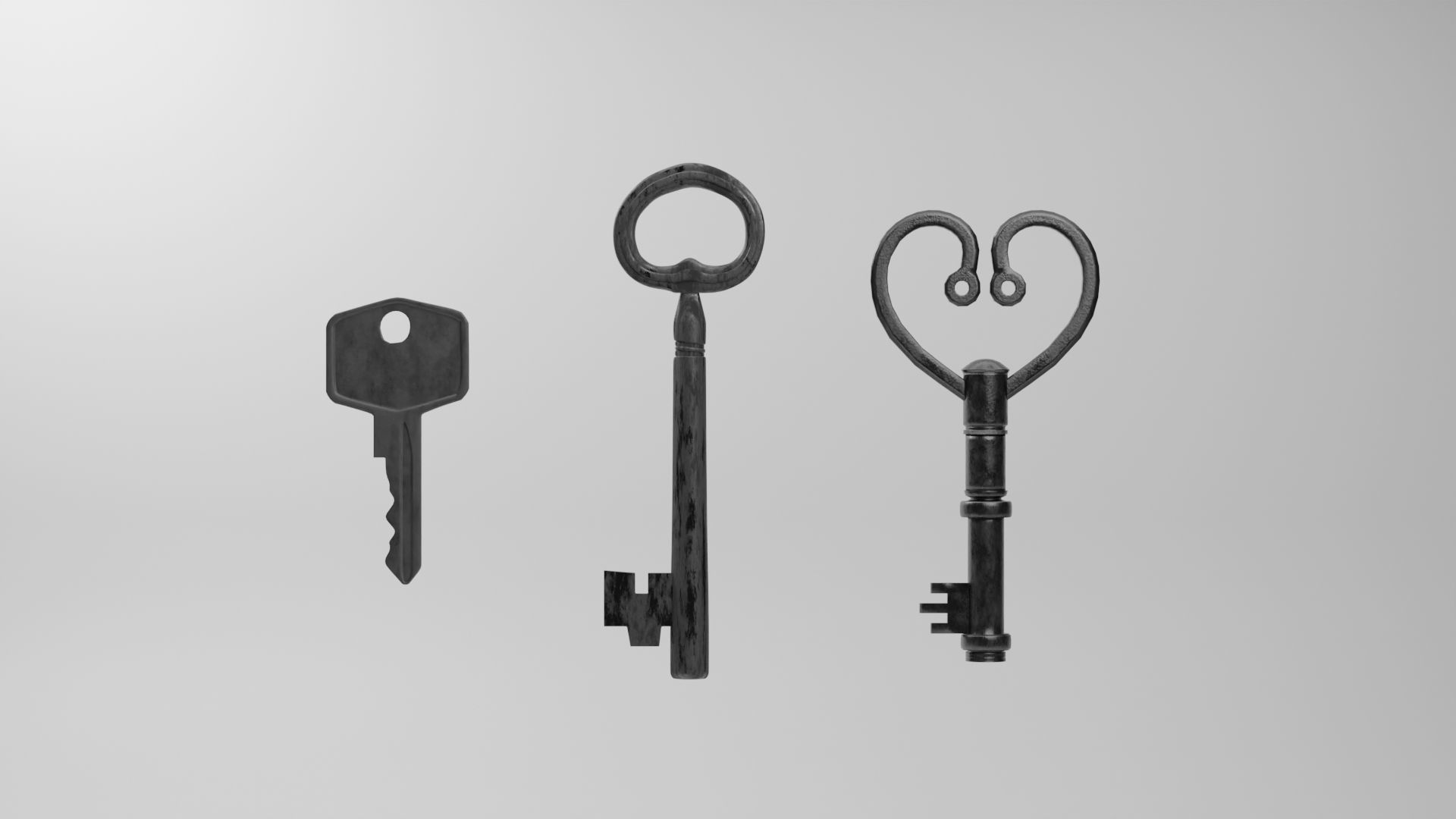 set of keys 3D model | CGTrader