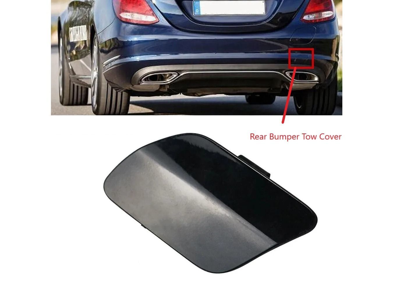 Mercedes W205 Rear Bumper Tow cover 3D model 3D printable | CGTrader