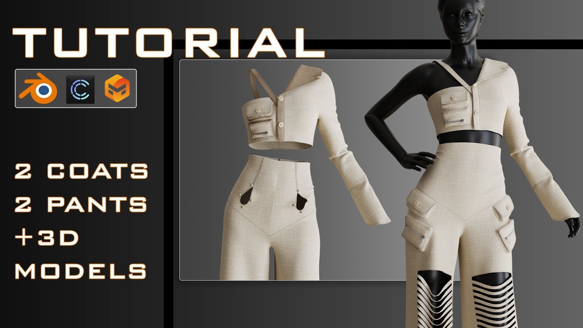 Tutorial Womans Suit 3D model | CGTrader