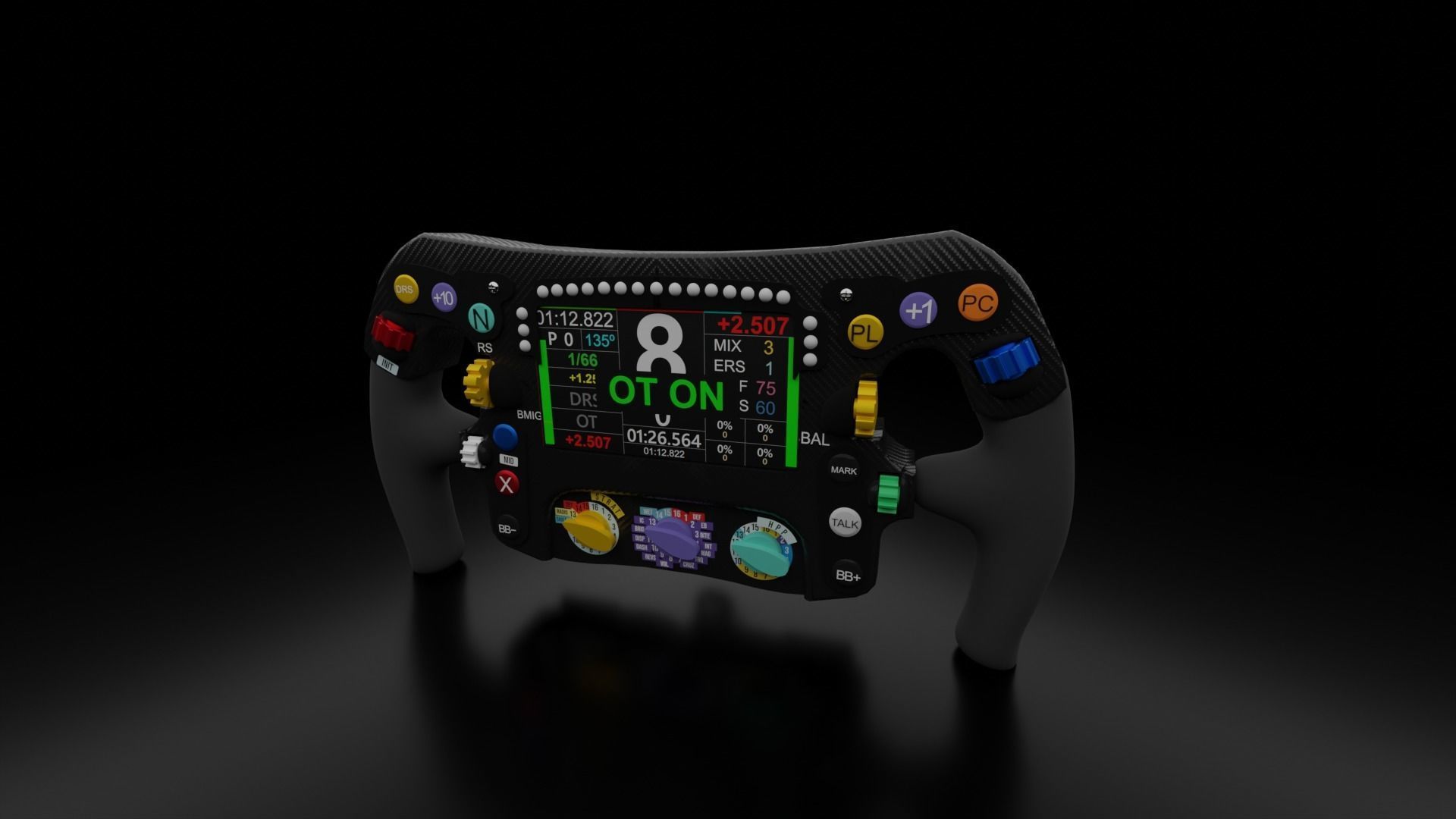 F1 Mercedes Steering wheel 3D model 3D printable | CGTrader