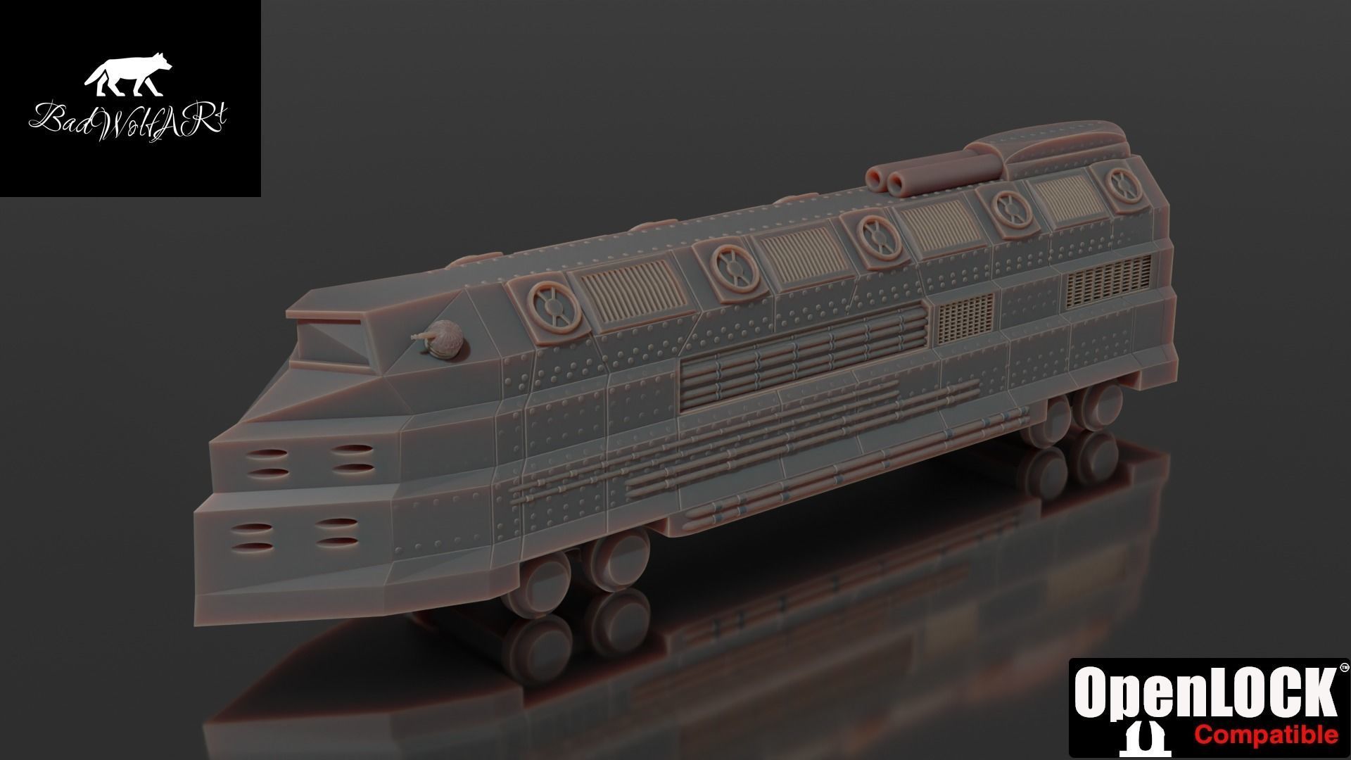 Sci fi Train - OpenLOCK 3D model 3D printable | CGTrader