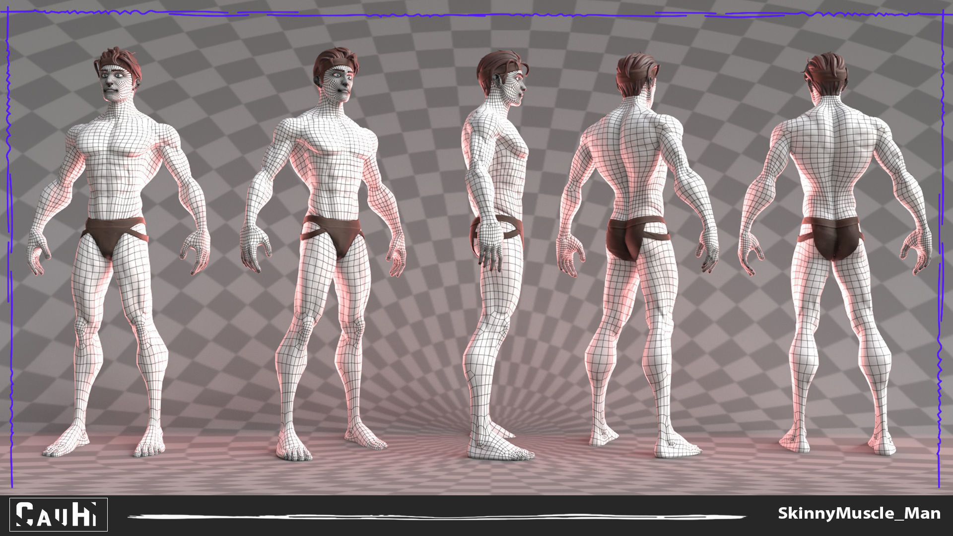 3D Model Collection Combo 3 types Body Big Muscle Small Muscle and ...
