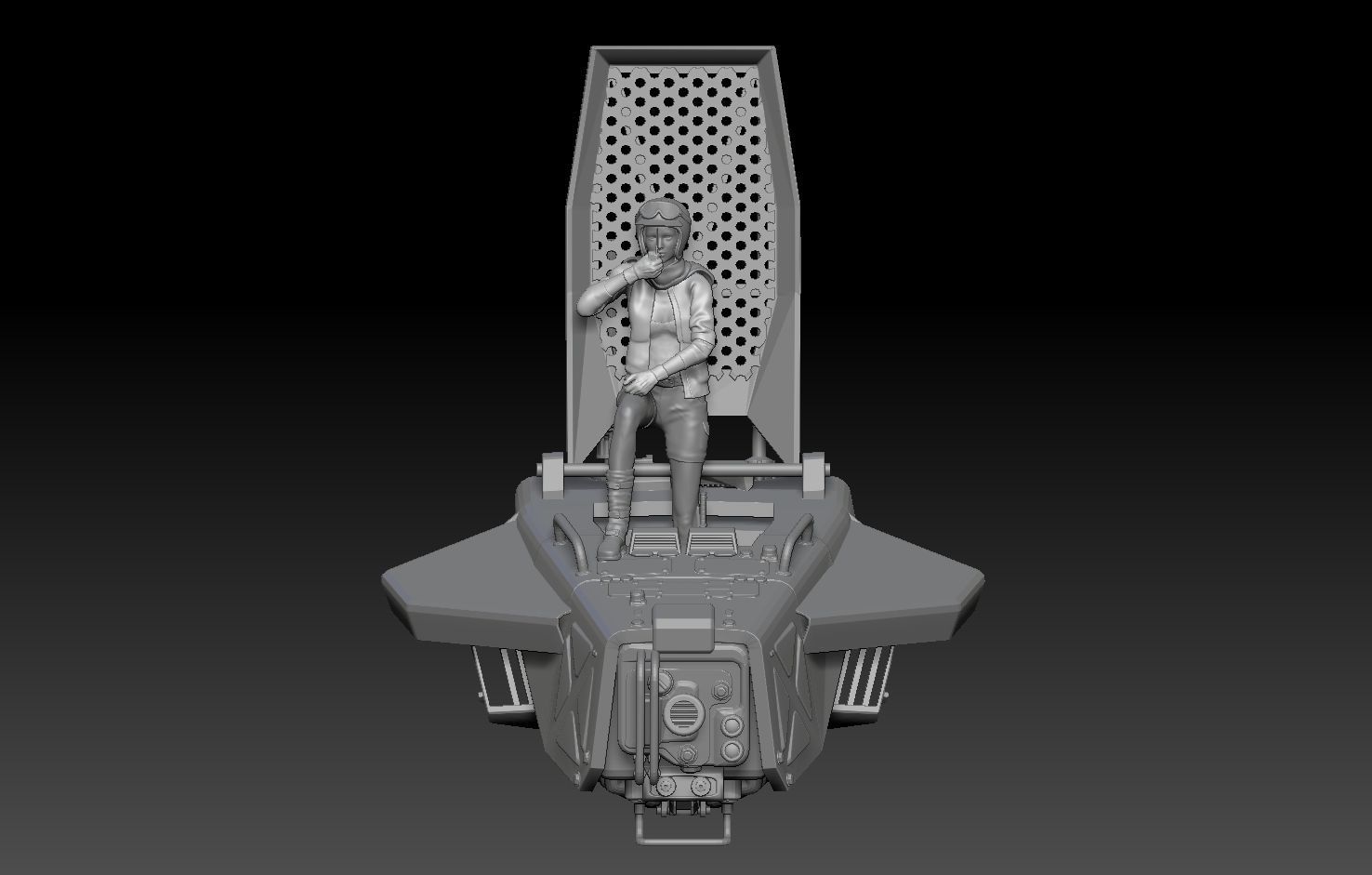 APOCALYPSE GARAGE MECHA MILITARY GIRL 2 3D model 3D printable | CGTrader