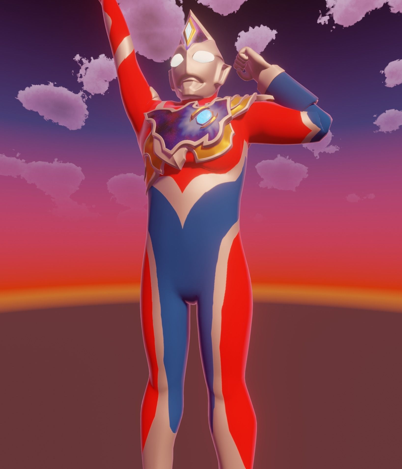 Ultraman Dekker 3d Model 3D model animated rigged | CGTrader