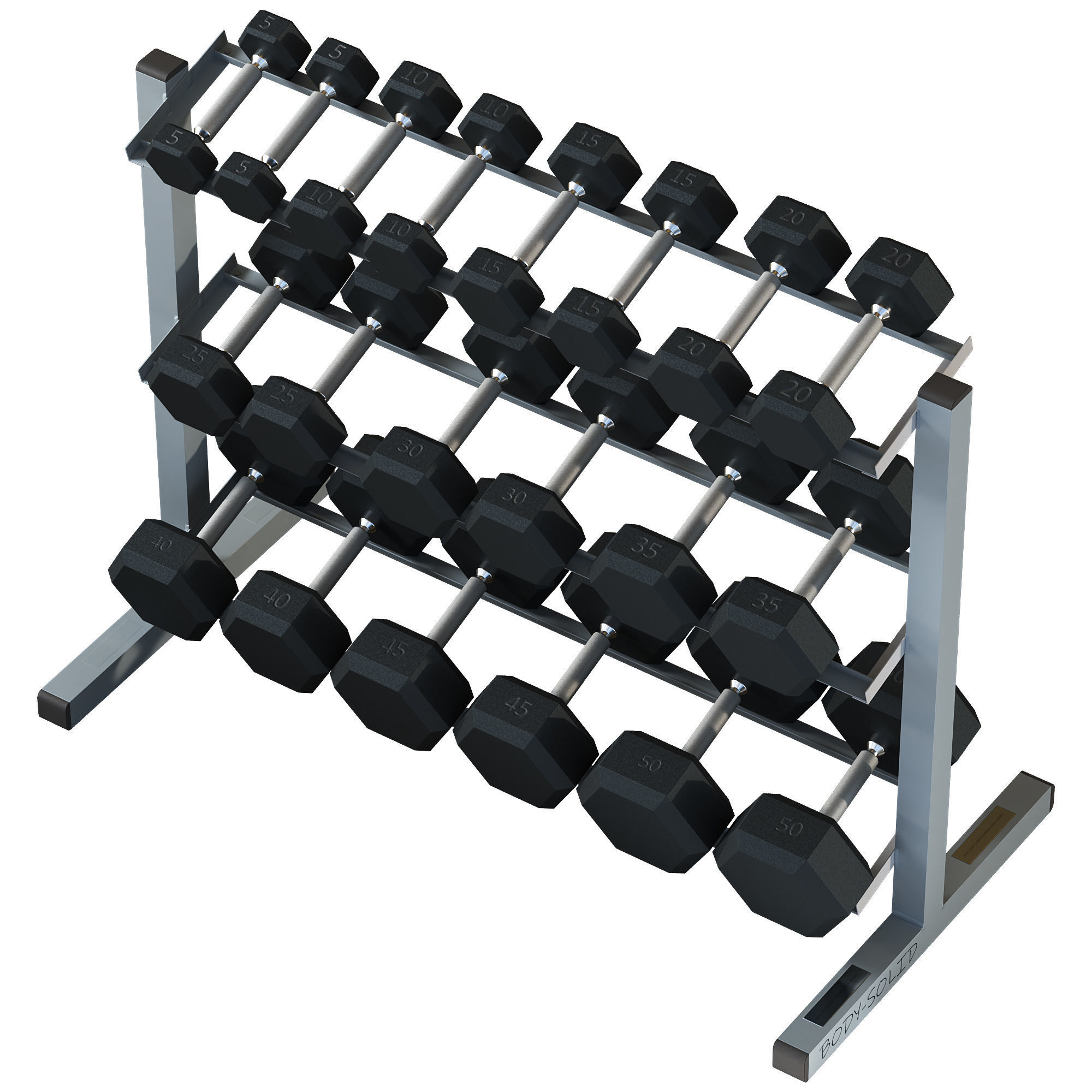 3D model BODY-SOLID 3 TIER DUMBBELL RACK GDR363 VR / AR / low-poly ...