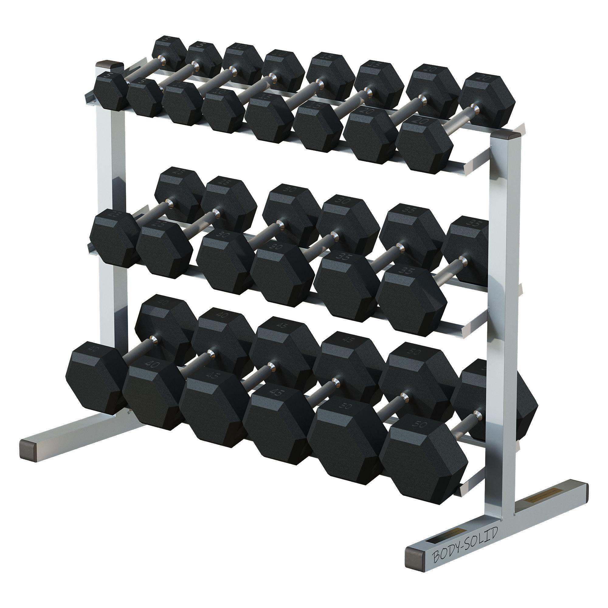 3D model BODY-SOLID 3 TIER DUMBBELL RACK GDR363 VR / AR / low-poly ...