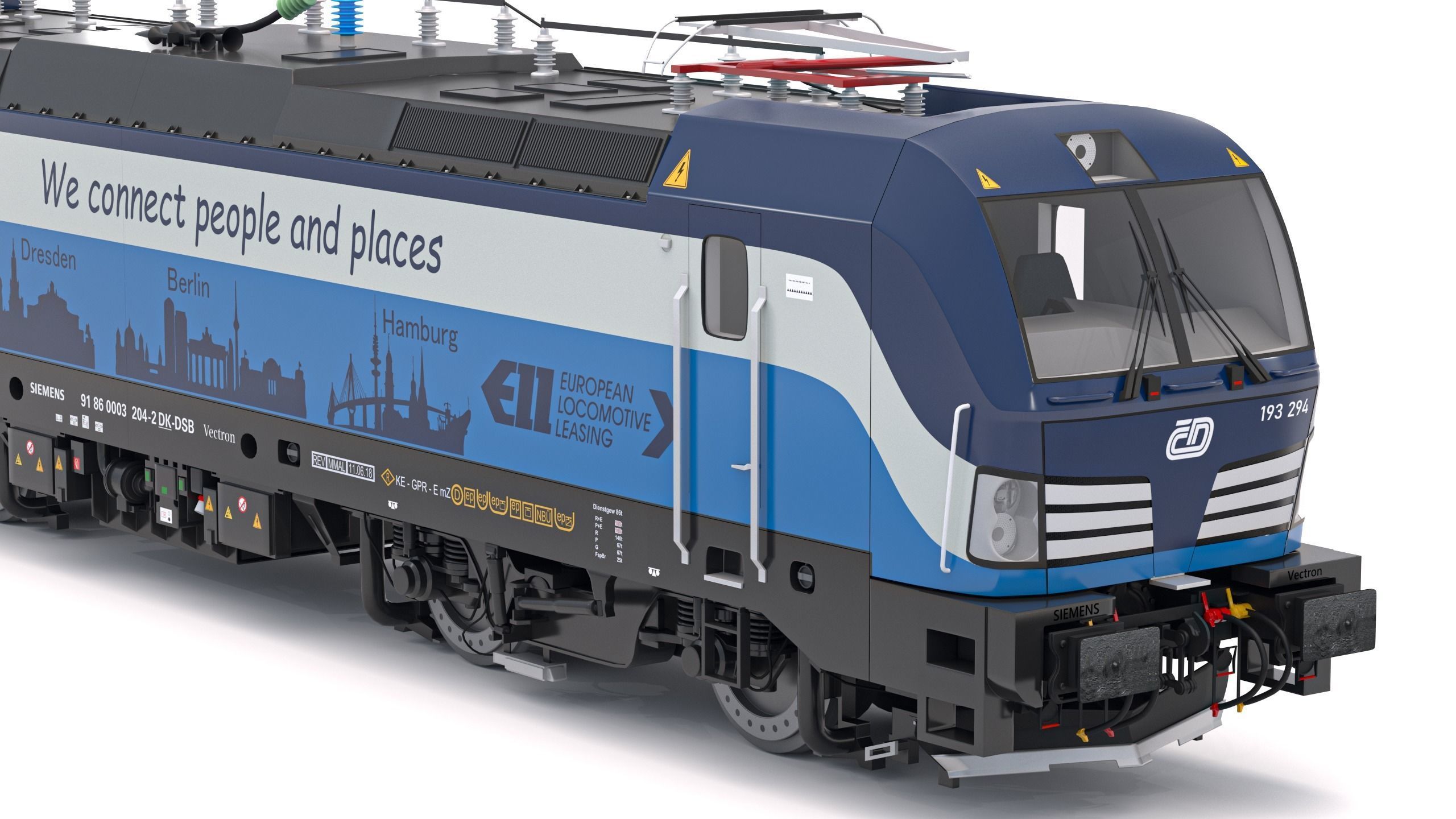 Siemens Vectron Locomotive Ceske Drahy 3D model | CGTrader