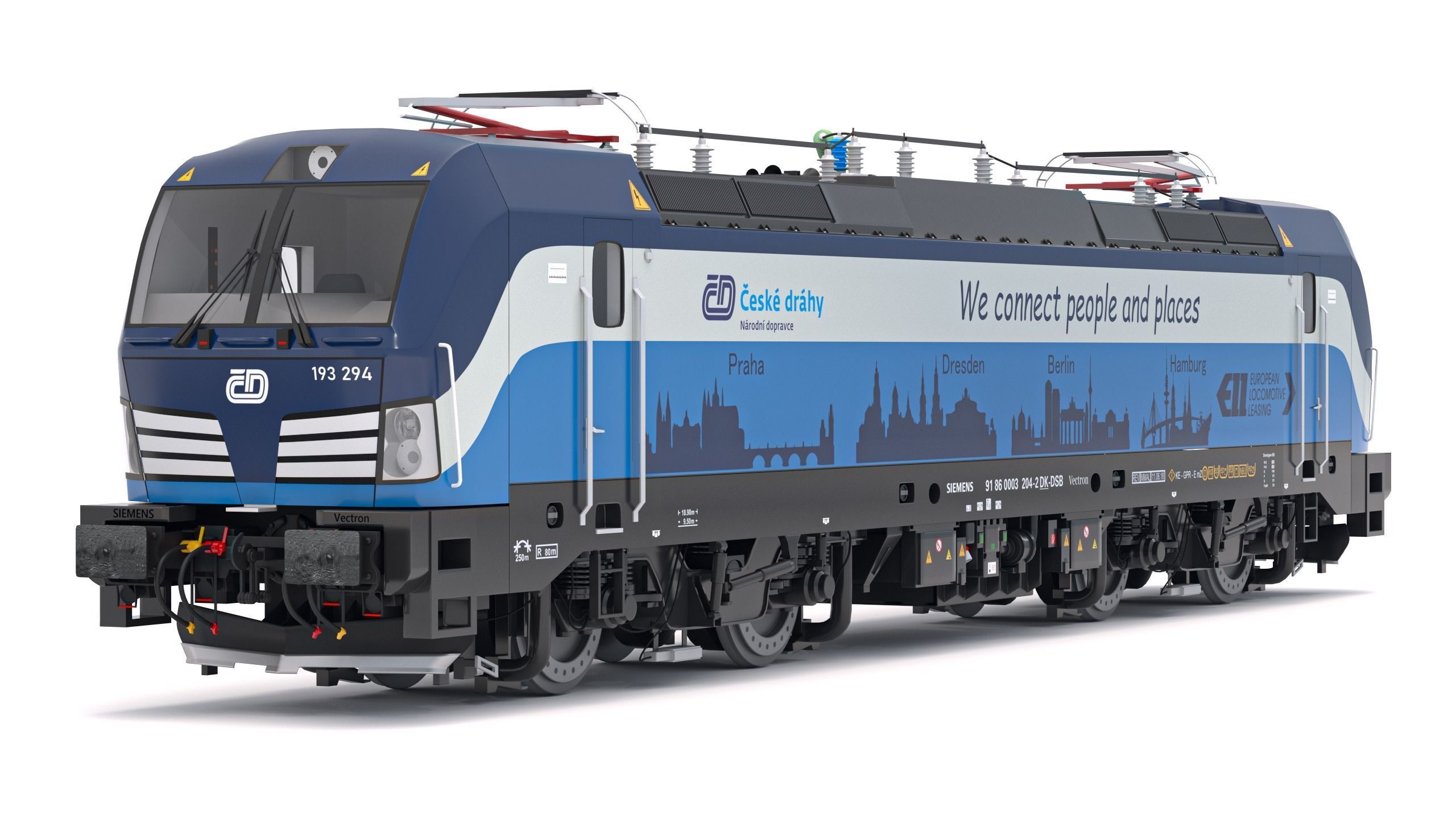 Siemens Vectron Locomotive Ceske Drahy 3D model | CGTrader