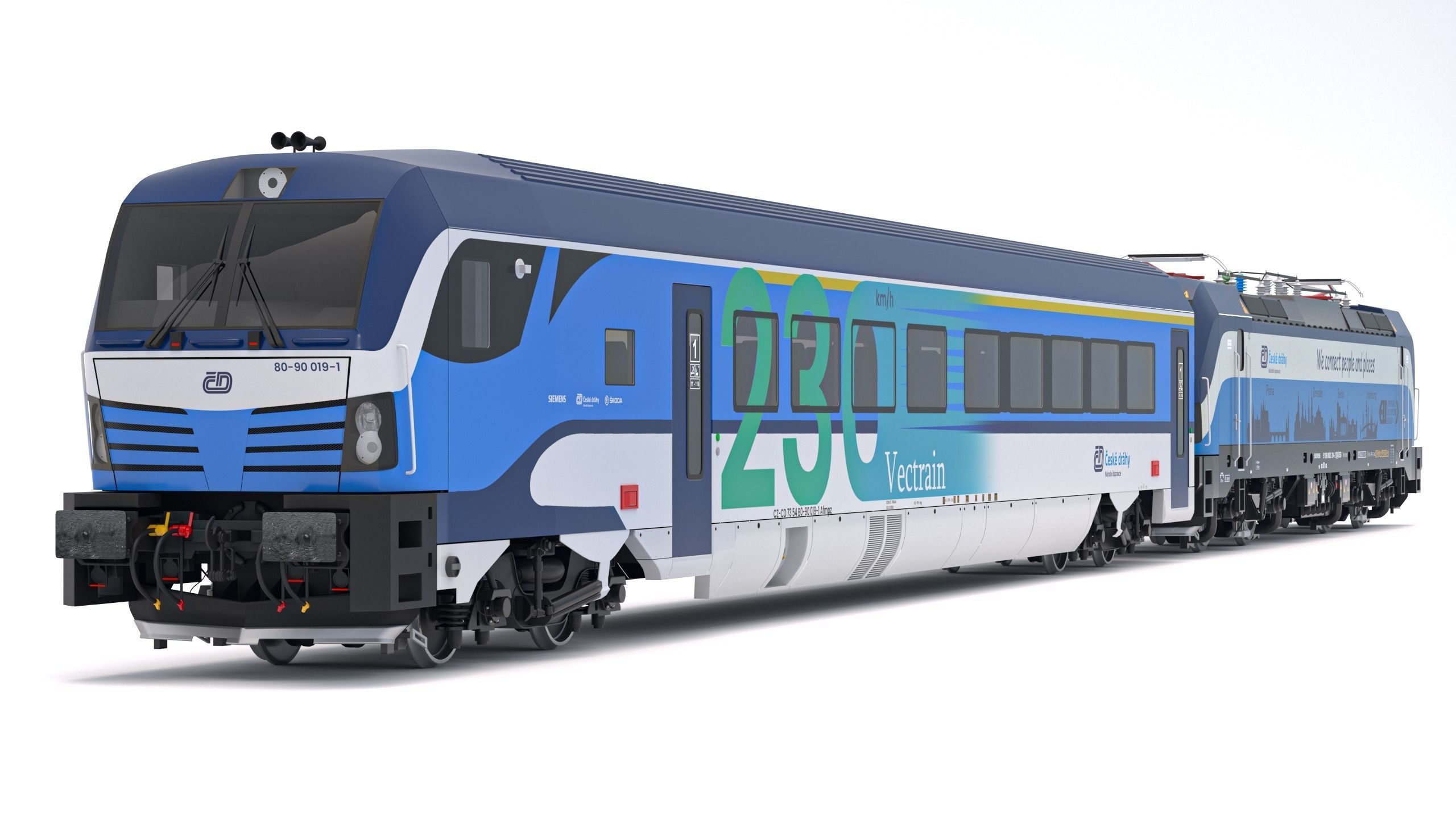 Siemens Vectron - Vectrain ComfortJet Train Collection 1 3D model ...