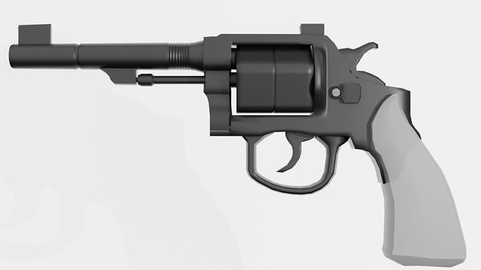 Single Action Revolver free 3D model rigged | CGTrader