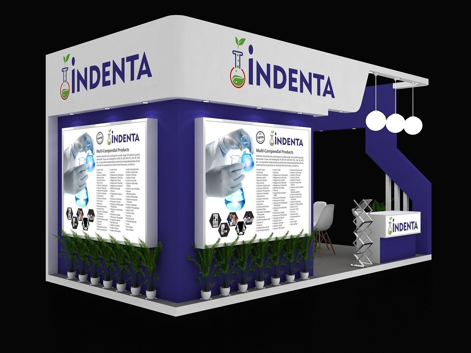 6 mtr x 3 mtr 3side open exhibition stand 3D model 3D printable | CGTrader