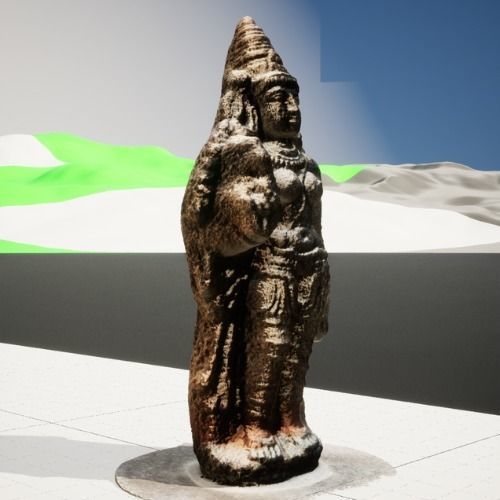 Indian Women Stone Statue - 3D Model 3D model | CGTrader