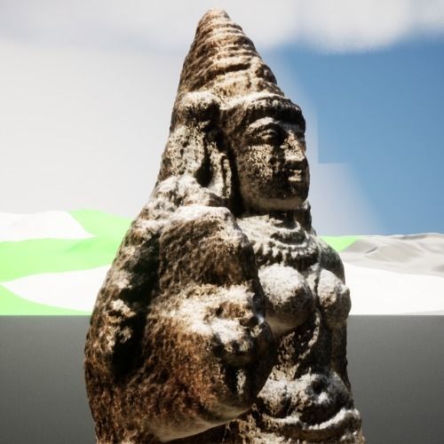 Indian Women Stone Statue - 3D Model 3D model | CGTrader