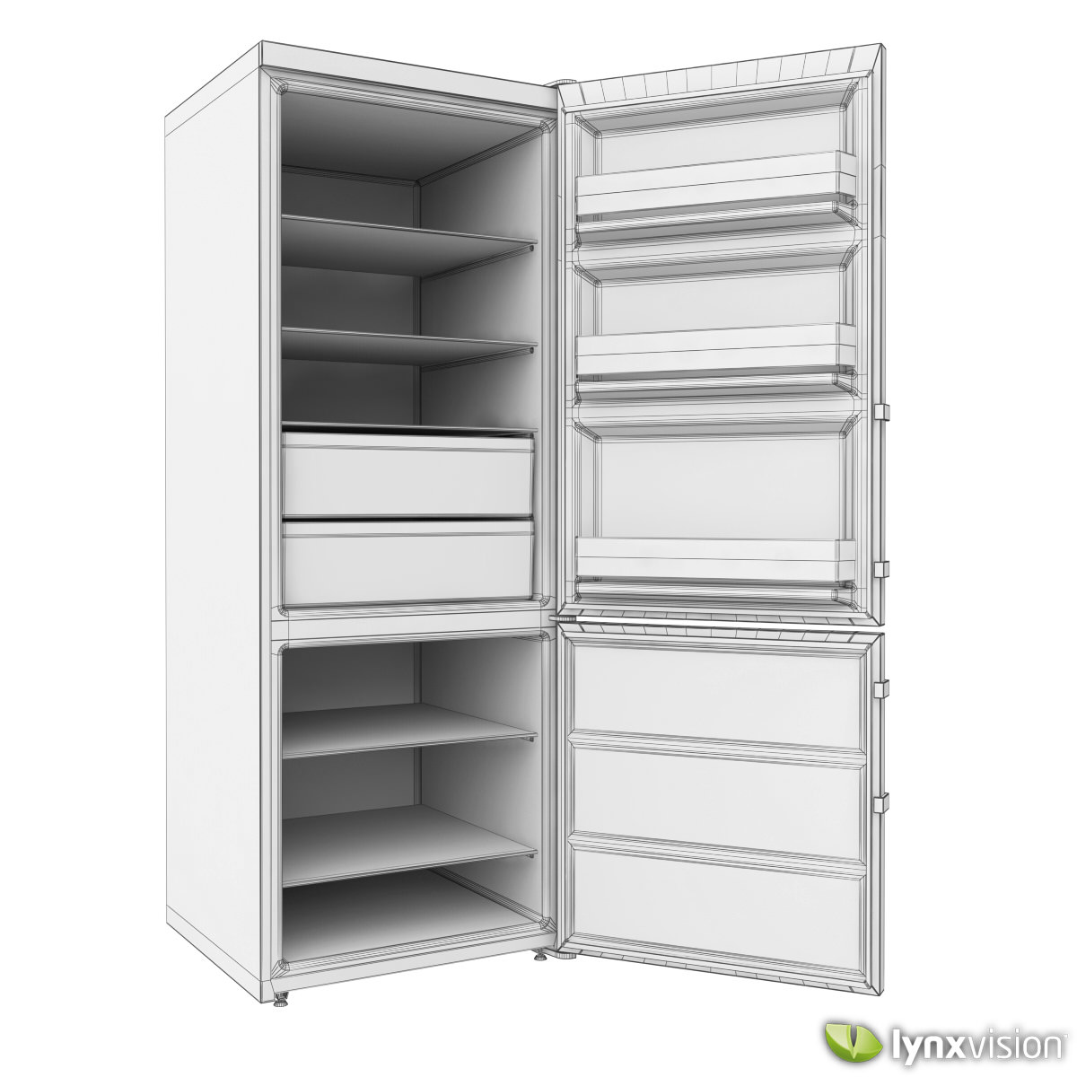 Liebherr Refrigerator Freezer 3D Model .max .obj .fbx - CGTrader.com