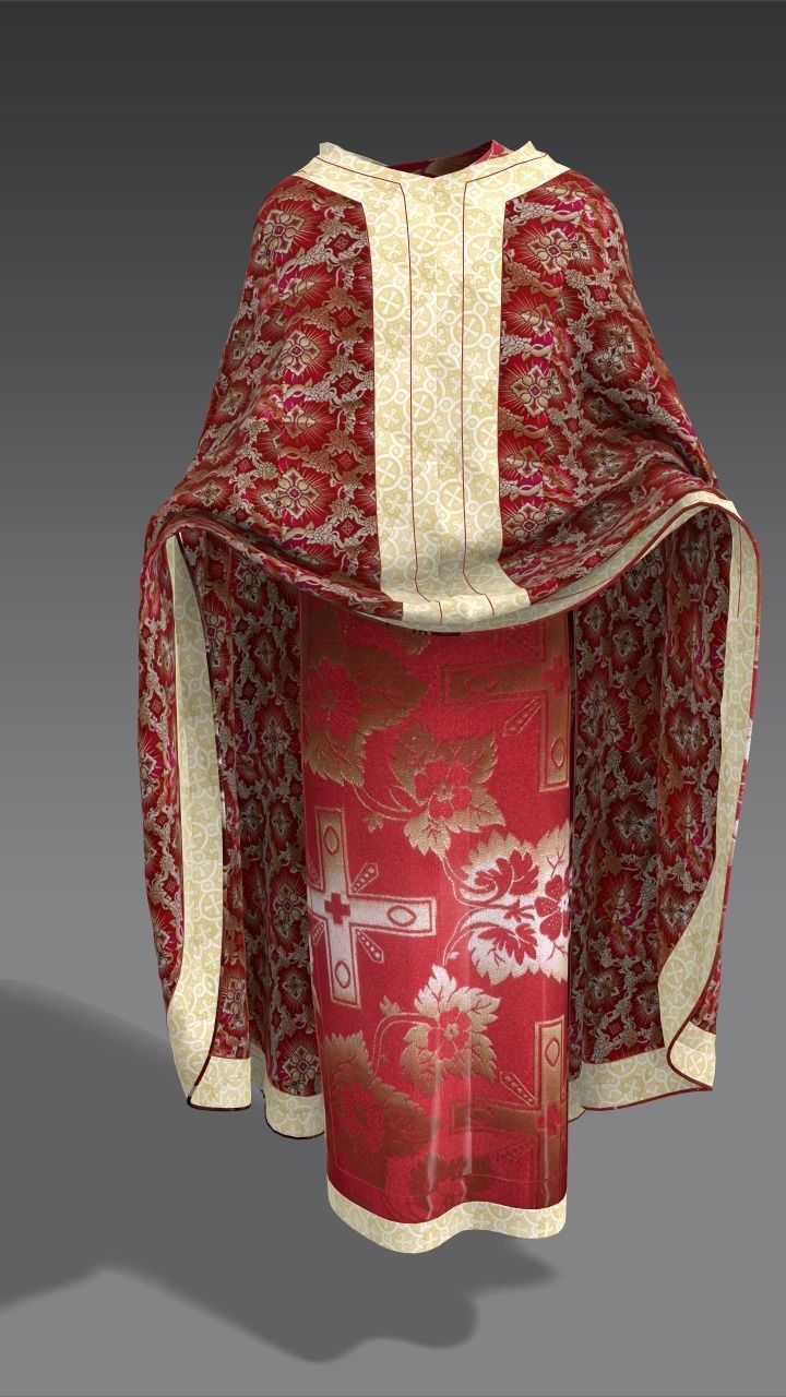 Priest clothing 3D model | CGTrader