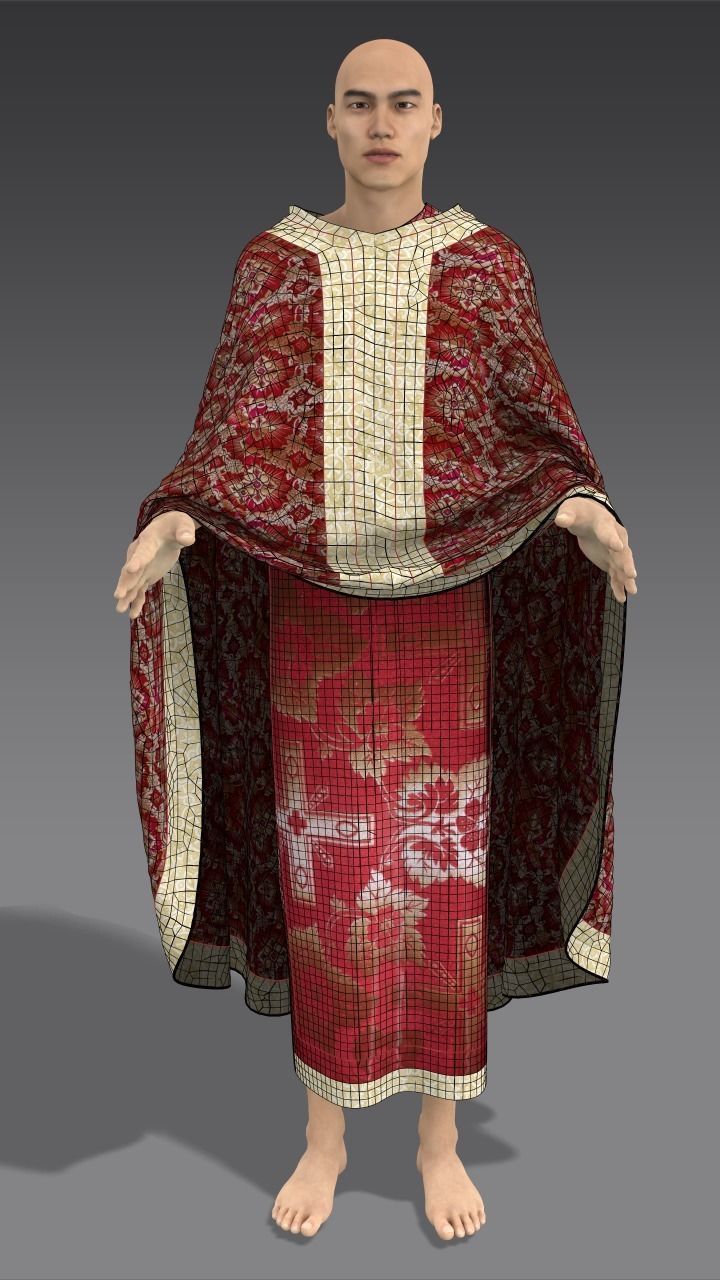 Priest clothing 3D model | CGTrader