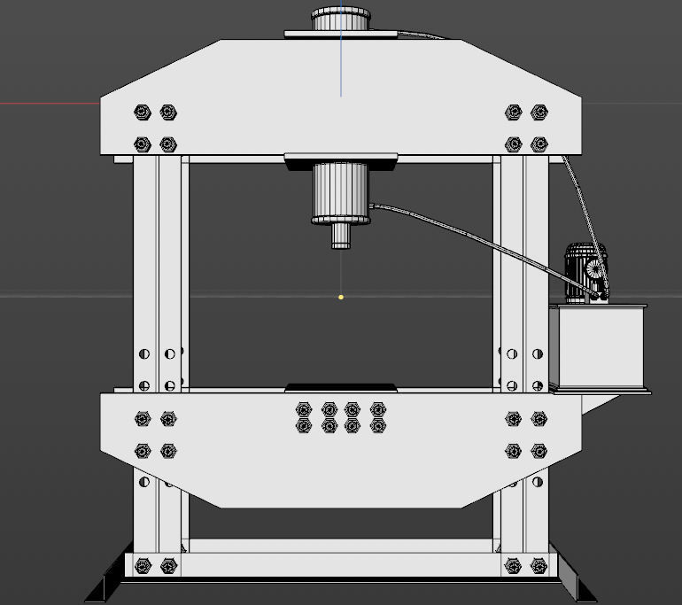 hydraulic press 3D model | CGTrader