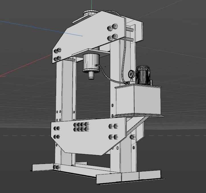 hydraulic press 3D model | CGTrader