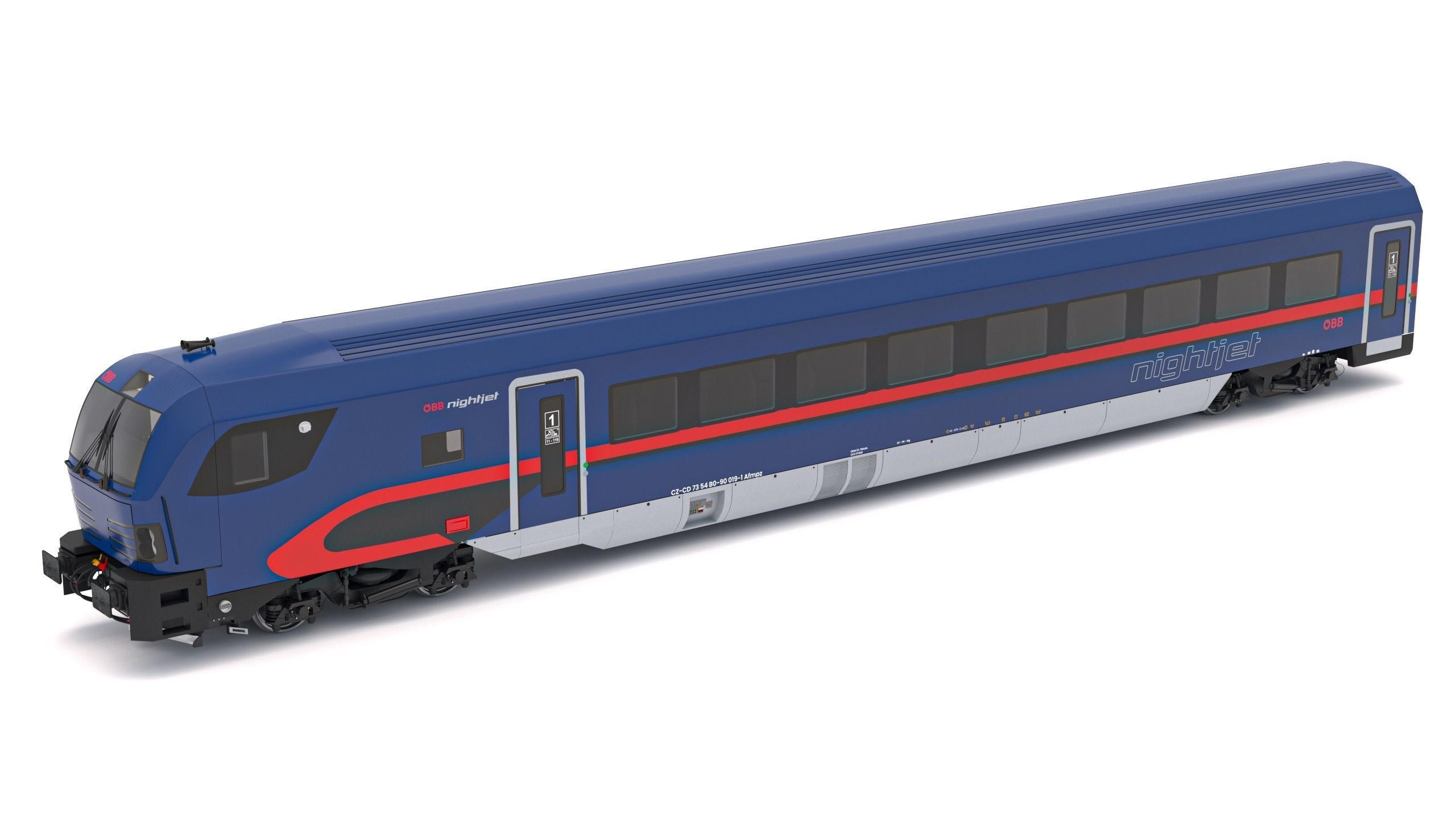 Siemens Vectrain locomotive OBB nightjet 3D model | CGTrader