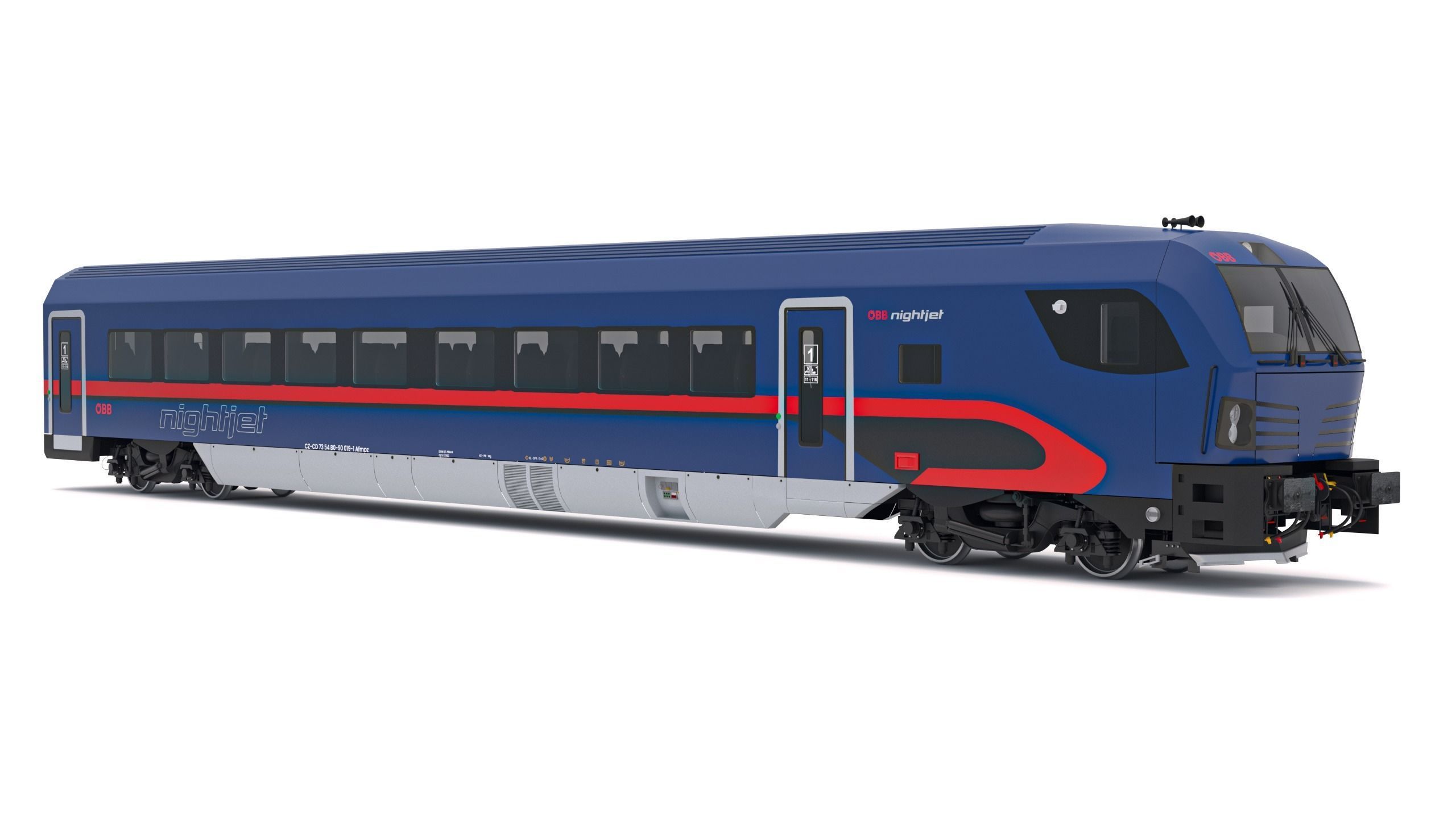 Siemens Vectrain locomotive OBB nightjet 3D model | CGTrader