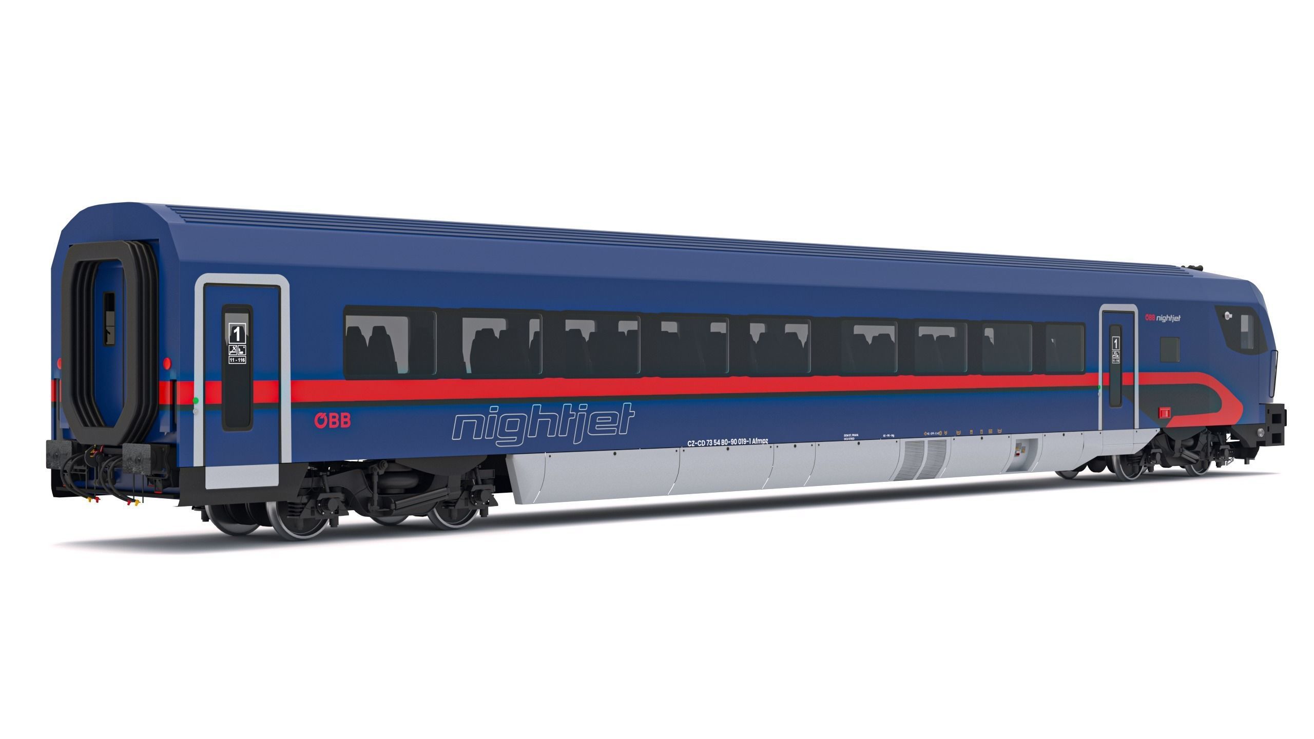 Siemens Vectrain locomotive OBB nightjet 3D model | CGTrader