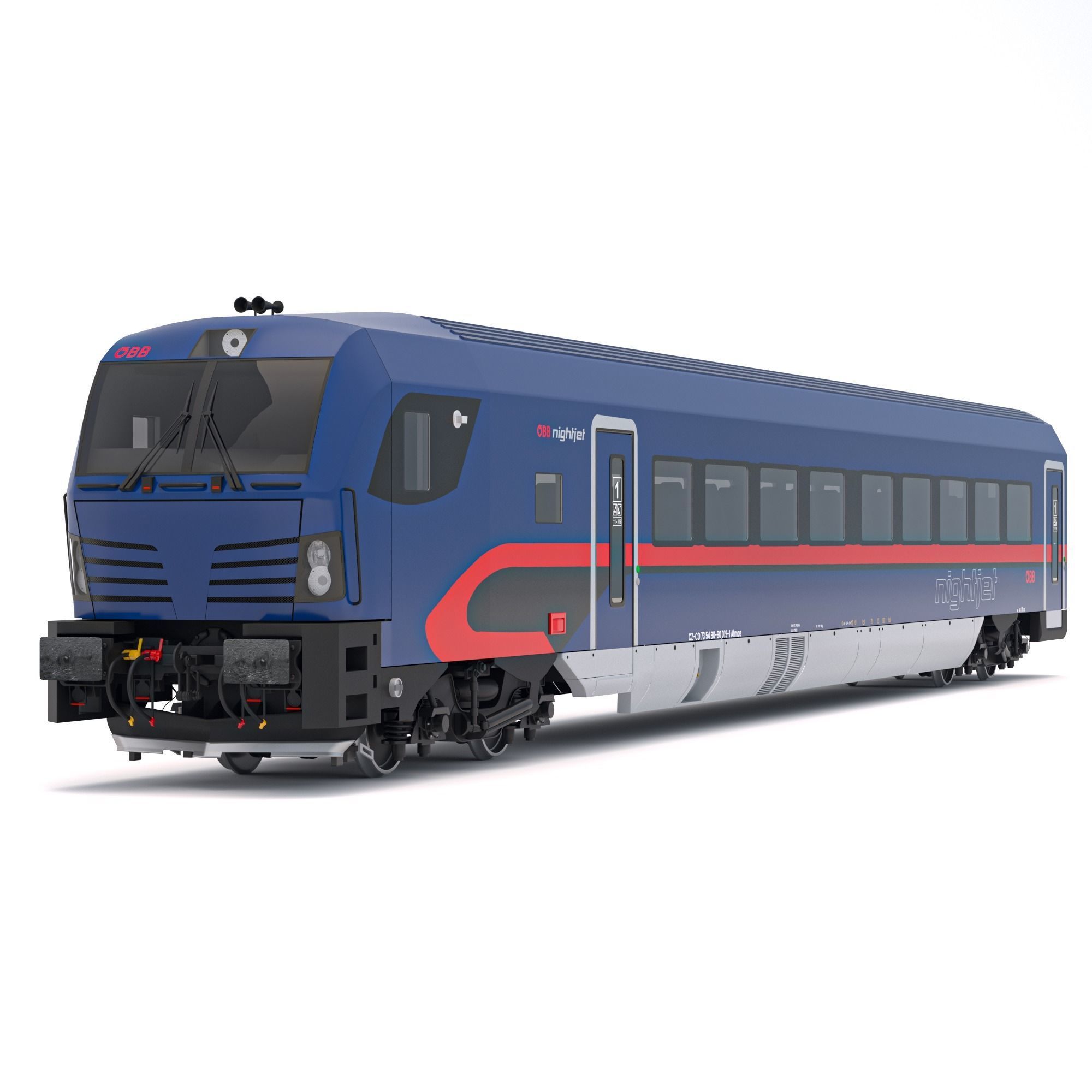 Siemens Vectrain locomotive OBB nightjet 3D model | CGTrader