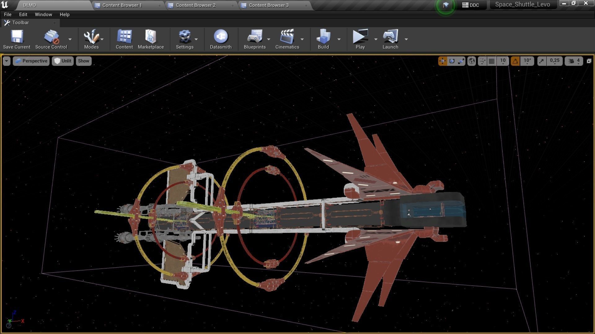 3D model Space Shuttle Levo v1 - Unreal Engine Project VR / AR / low ...