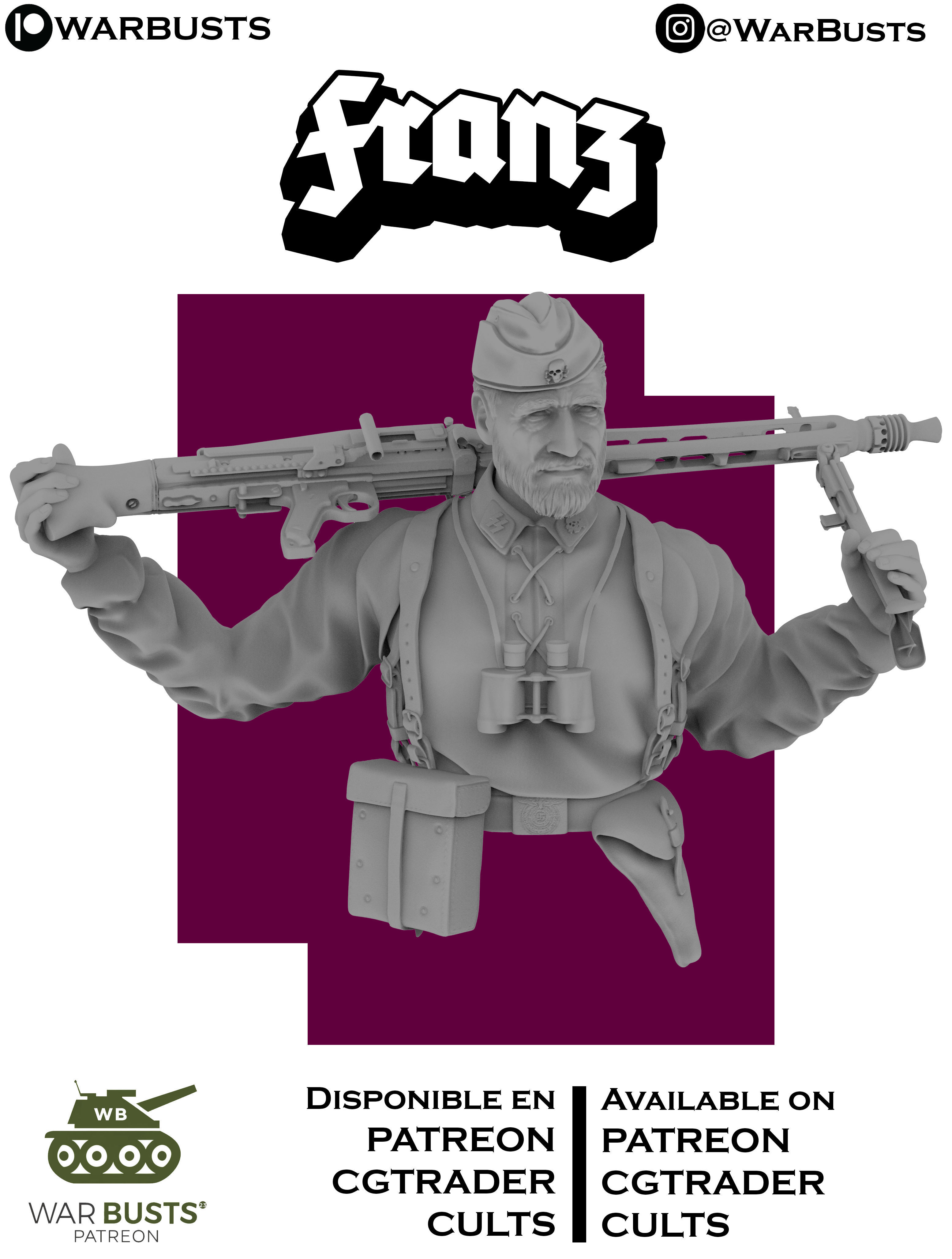 Franz MG Gunner 3D model 3D printable | CGTrader