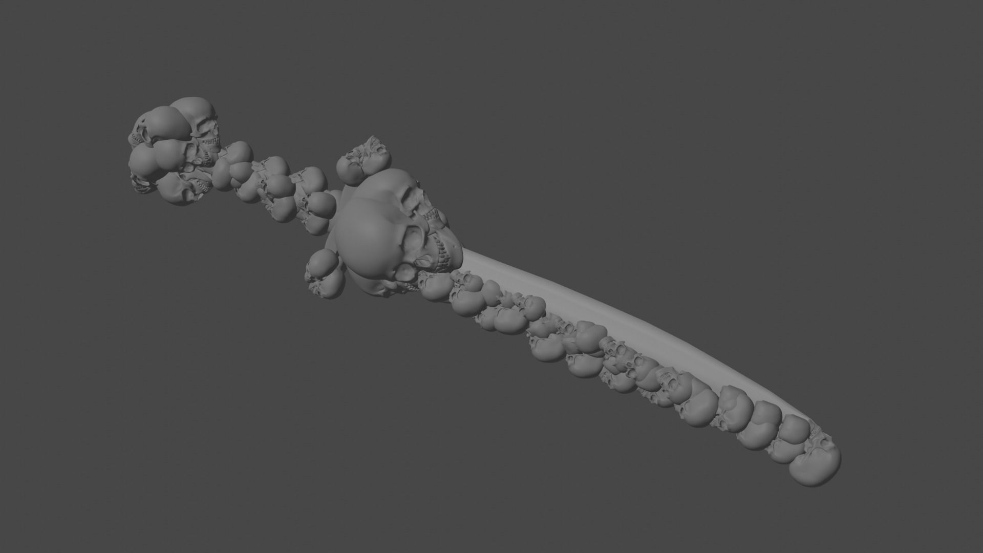 sword skull of death 3D model | CGTrader