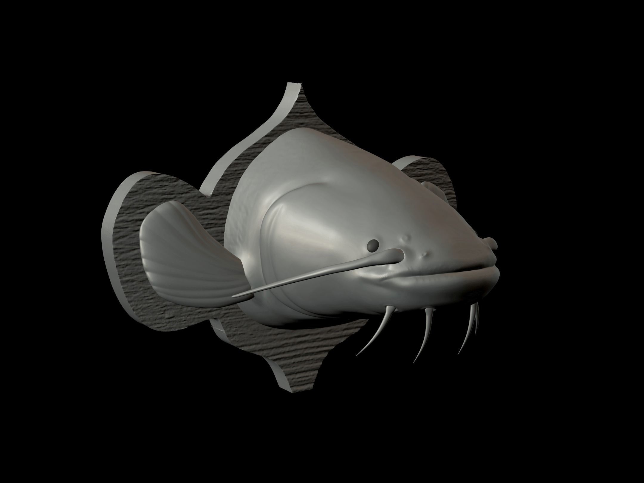 Catfish detailed texture trophy taxidermy for 3D printing 3D model 3D ...