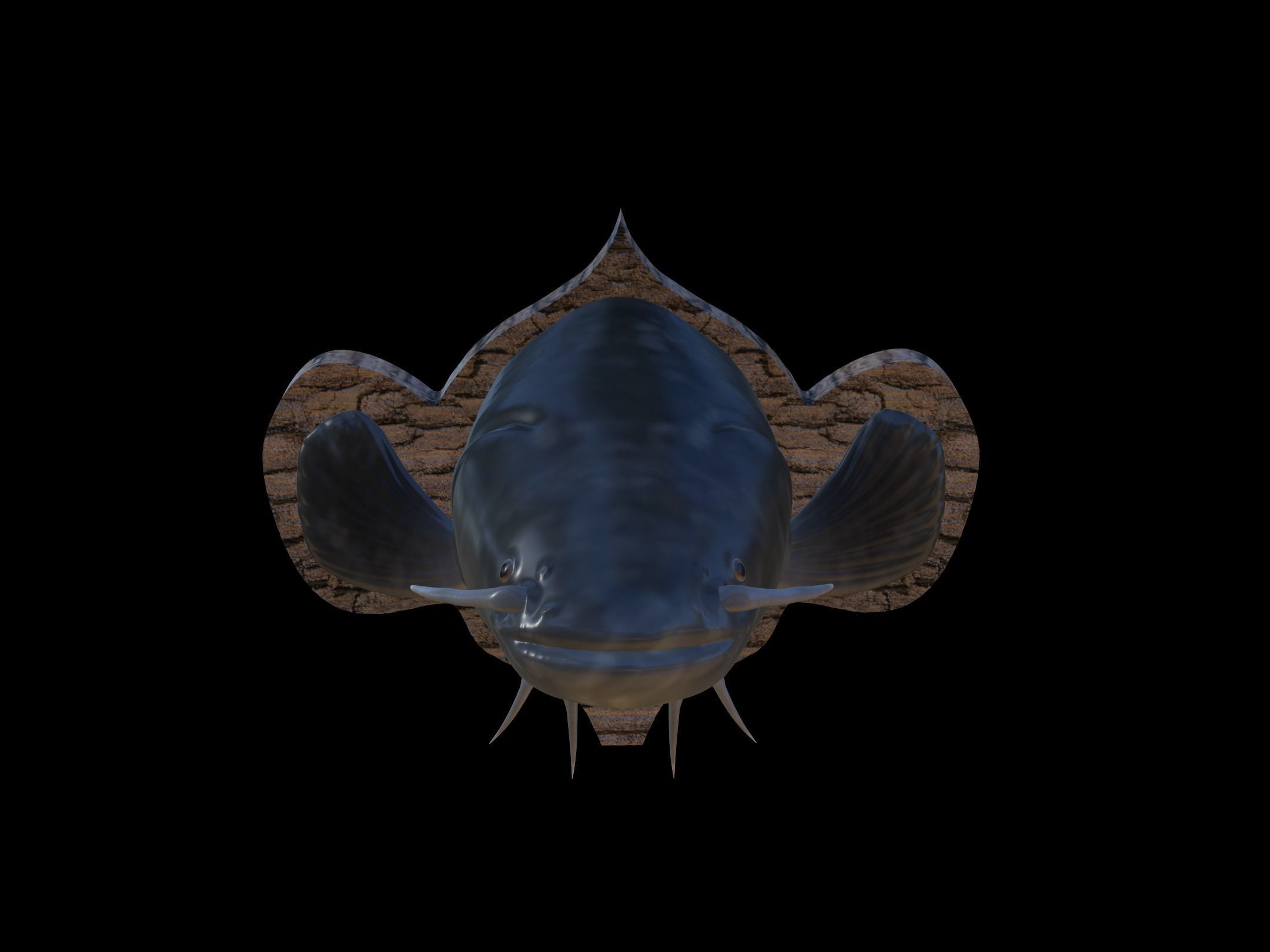 Catfish detailed texture trophy taxidermy for 3D printing 3D model 3D ...