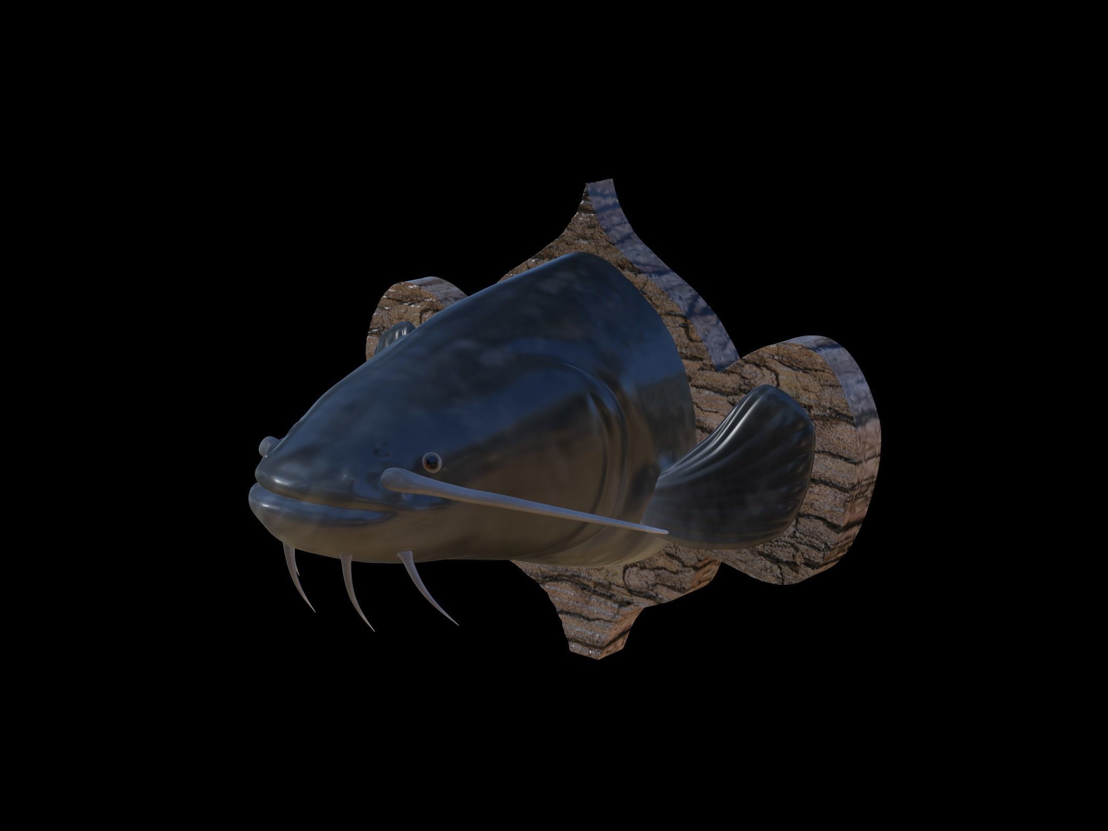 Catfish detailed texture trophy taxidermy for 3D printing 3D model 3D ...
