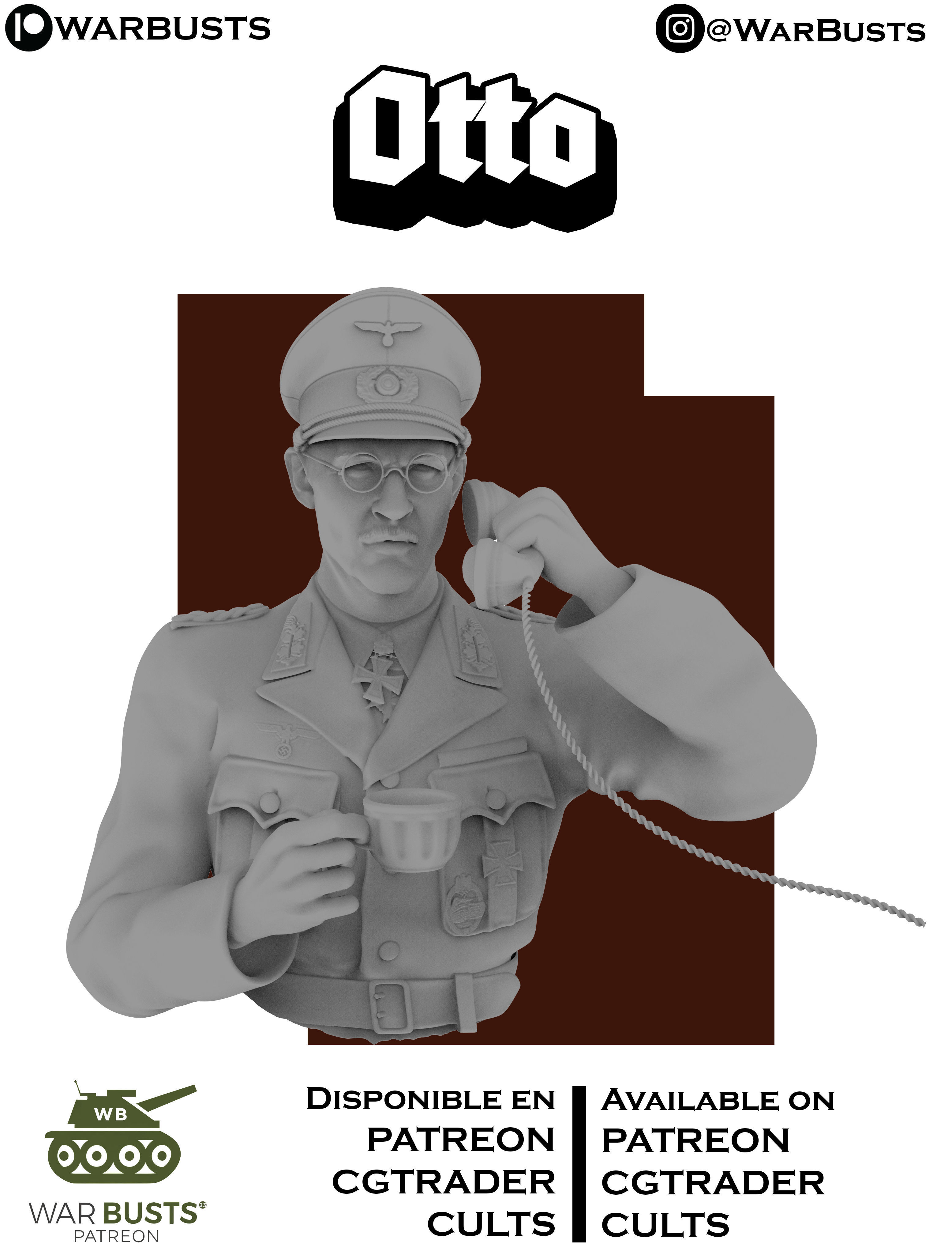 Otto German General 3D model 3D printable | CGTrader