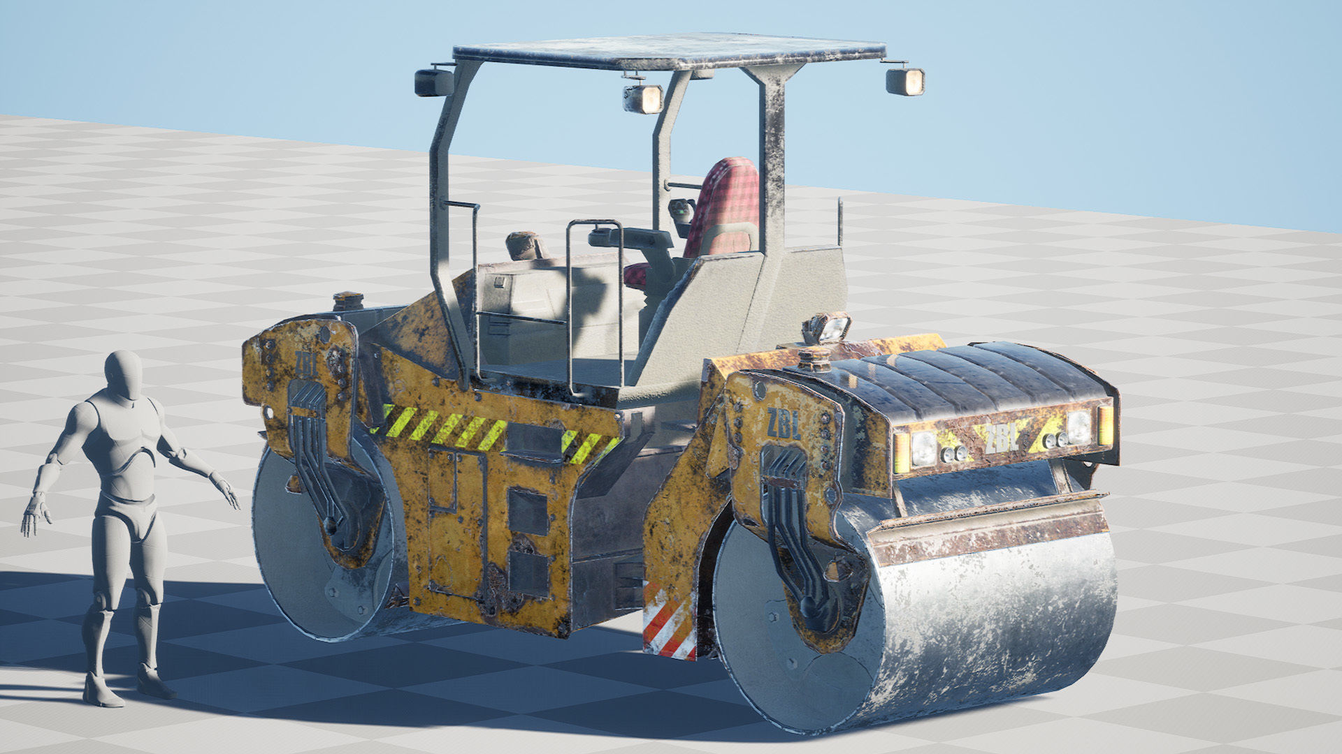 3D model ZBL Asphalt Crusher - Unreal Engine Project VR / AR / low-poly ...